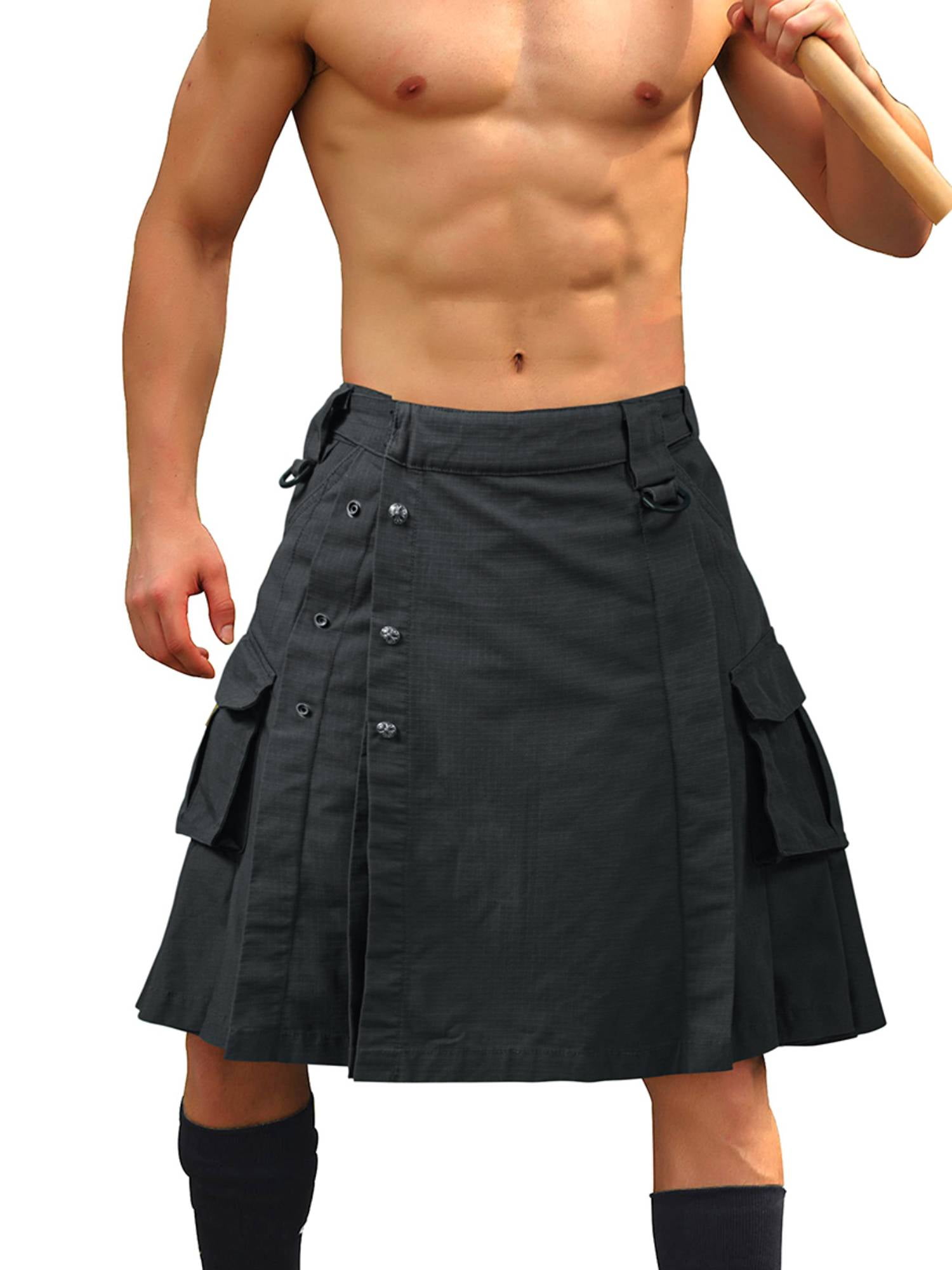 Men's Kilt Camo Scottish Utility Kilt, 25" Mens Kilt, Irish Highland Hybrid Kilts with Pockets ...