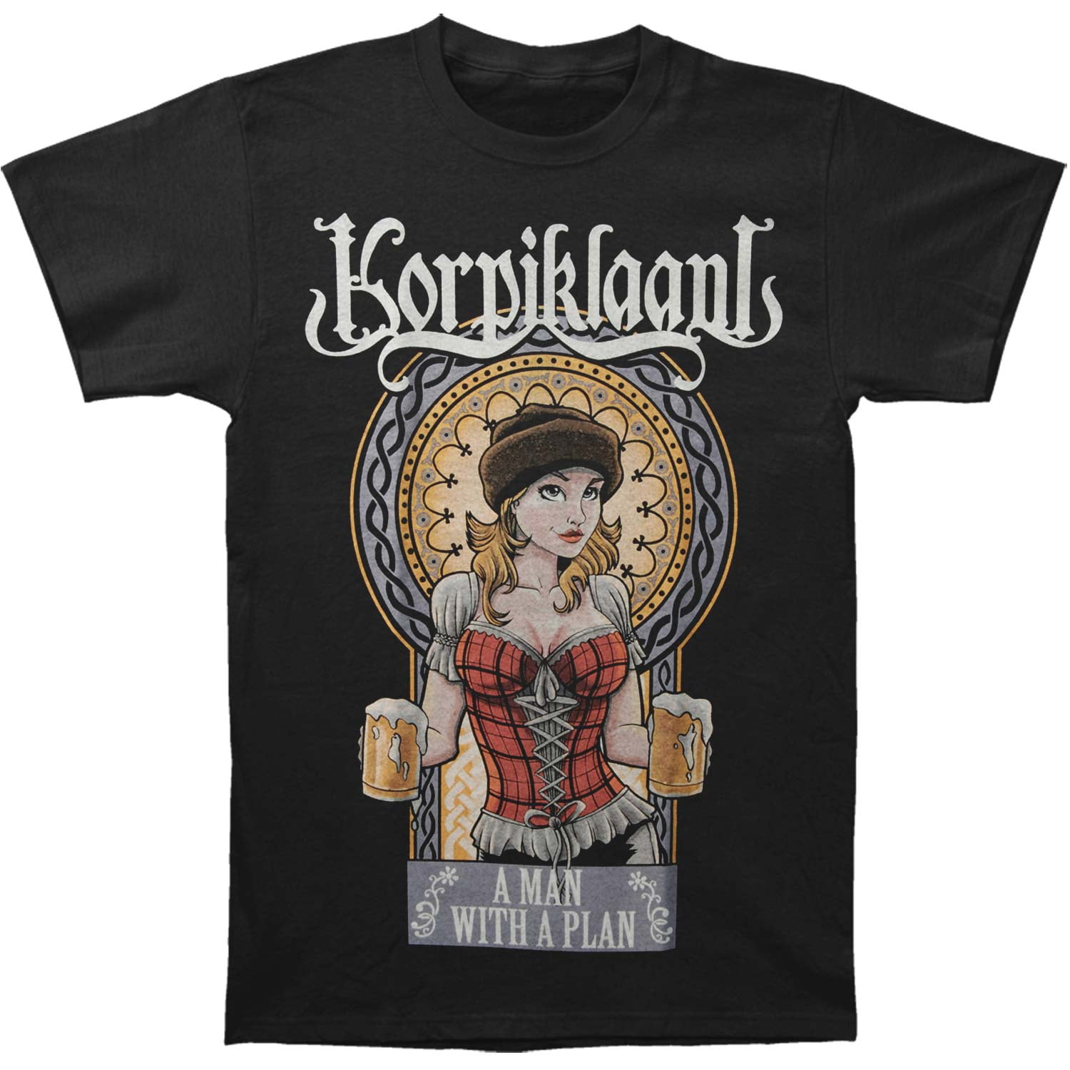 Men's Korpiklaani A Man With A Plan T-shirt X-Large Black - Walmart.com