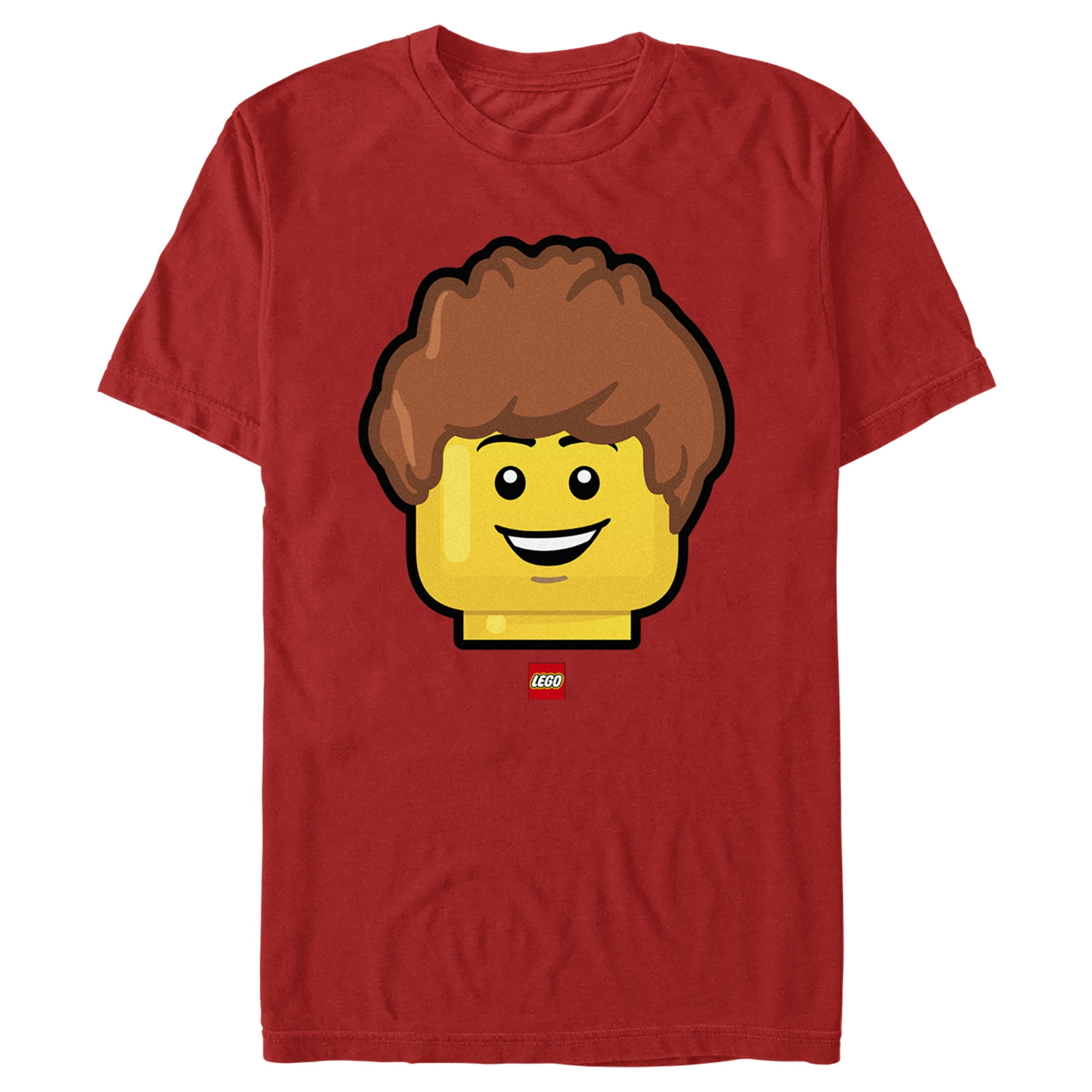 Men's LEGO Brown-Haired Boy Graphic Tee Red 3X Large - Walmart.com