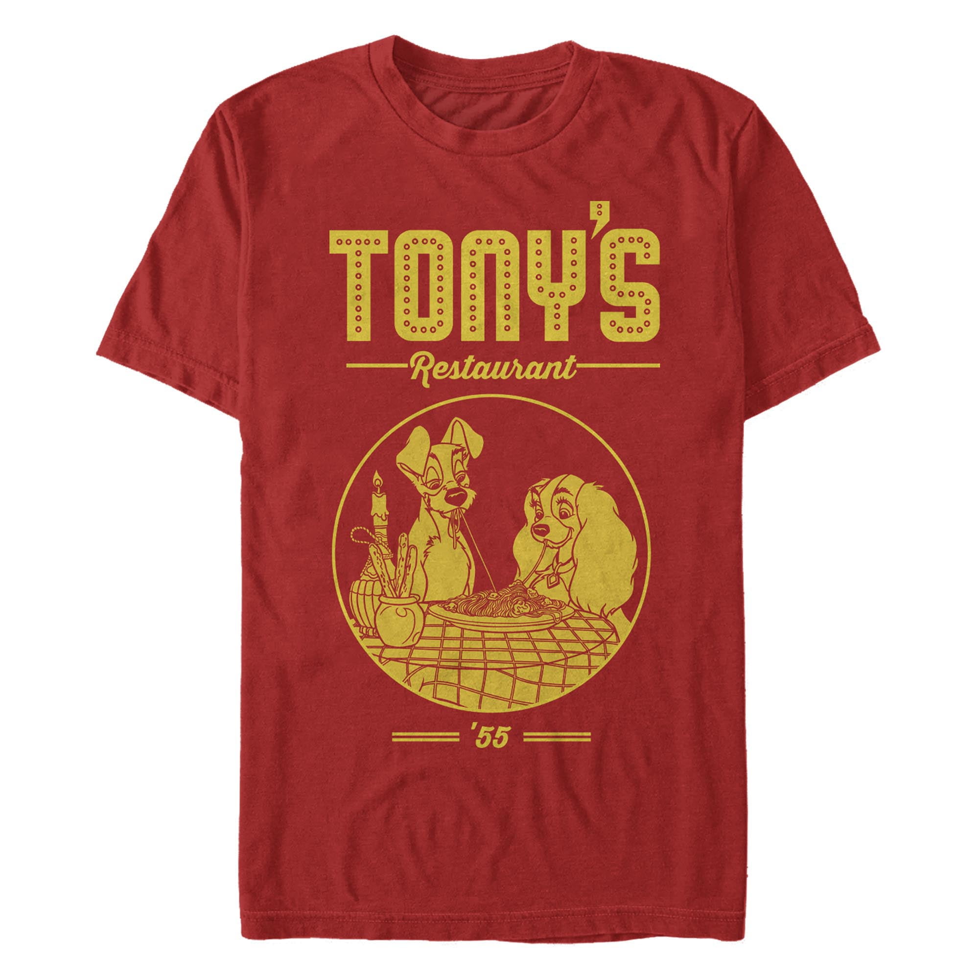 Men's Lady and the Tramp Tony's Restaurant '55 Graphic T-Shirt ...