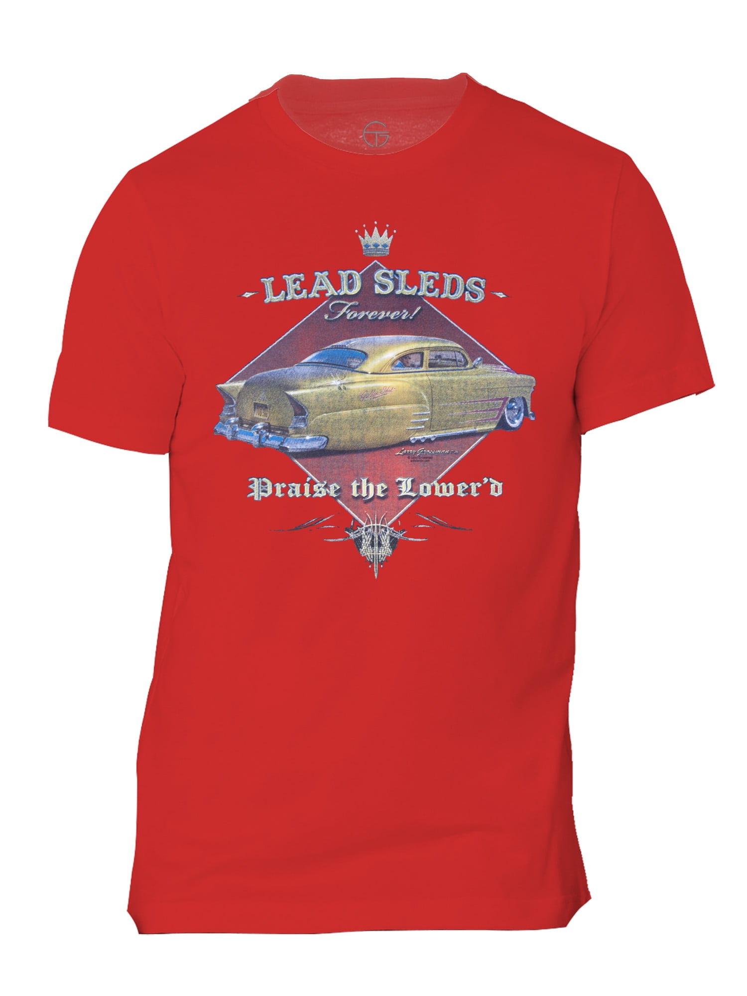 Men's Lead Sleds Short-Sleeve T-Shirt - Red - Small - Walmart.com