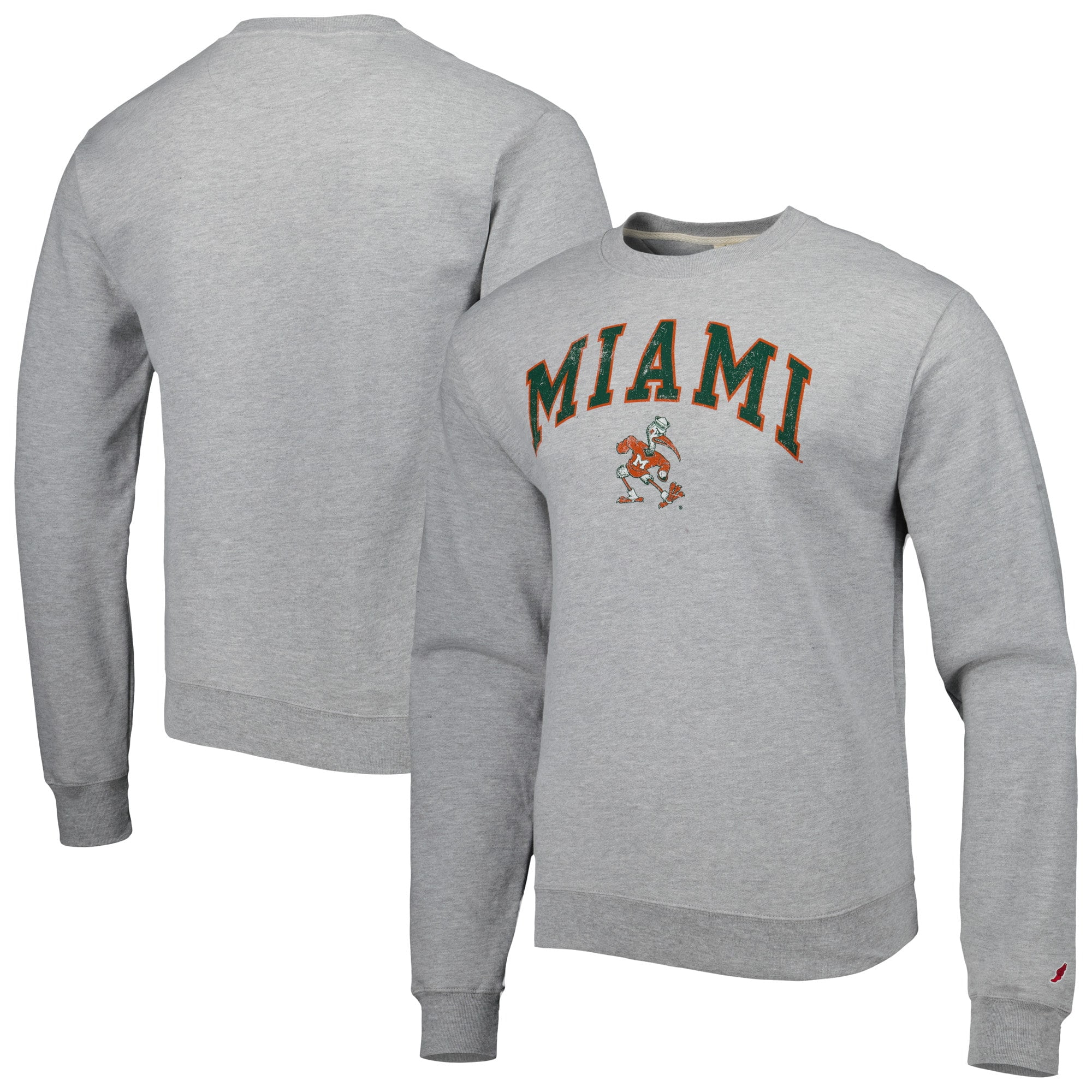 Men's League Collegiate Wear Gray Miami Hurricanes 1965 Arch Essential ...