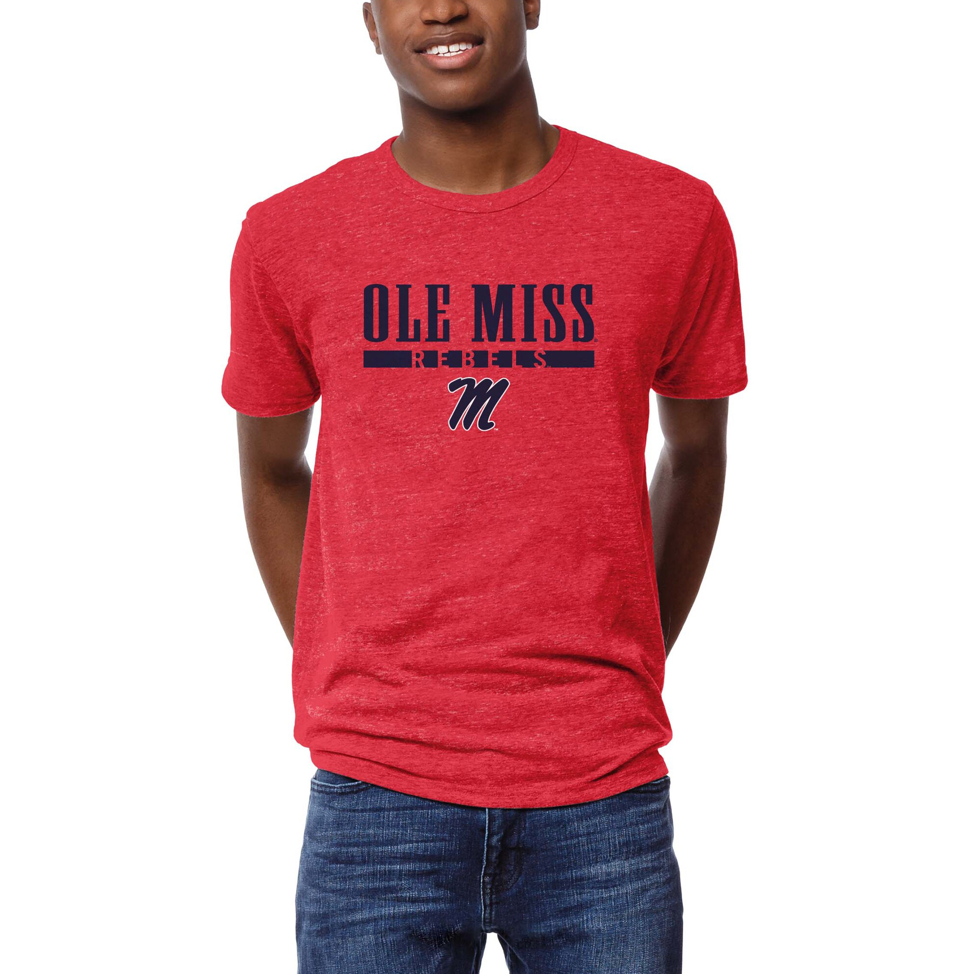 Men's League Collegiate Wear Heather Red Ole Miss Rebels Victory Falls ...