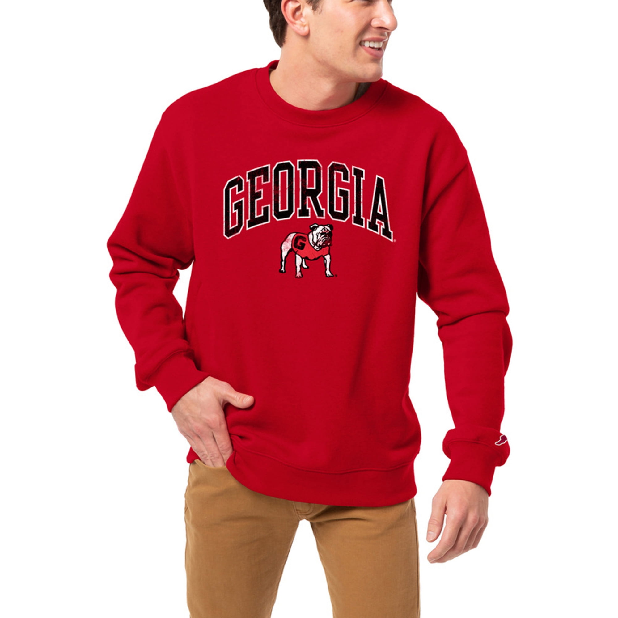 Men's League Collegiate Wear Red Georgia Bulldogs Essentials 2.0 Fleece ...
