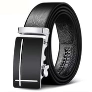 SENDEFN Men's Leather Belt, Automatic Ratchet Buckle, Adjustable Trim ...