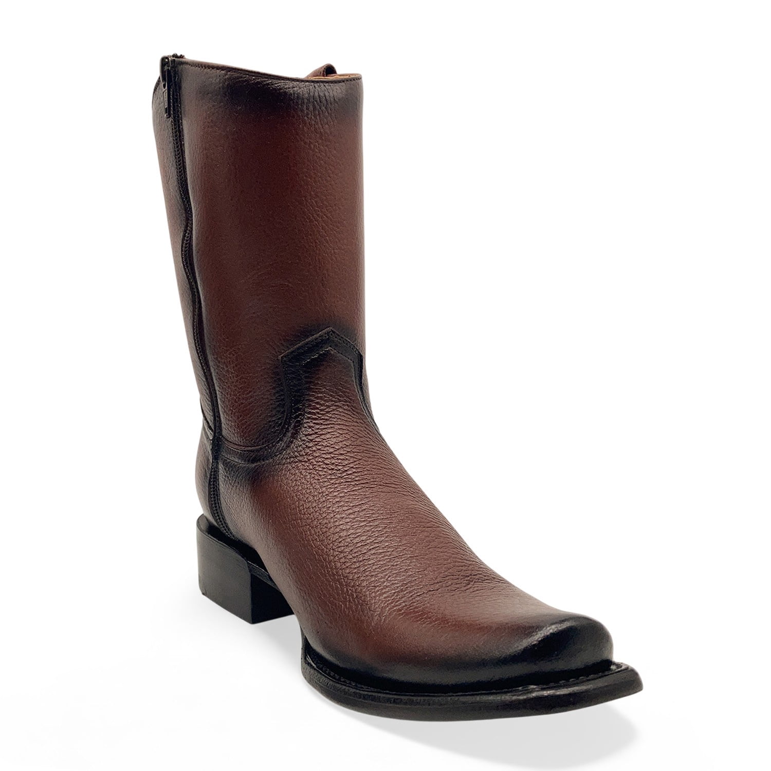 Men's Leather Midcalf Western Cowboy Boot Dubai Square Toe With Full ...