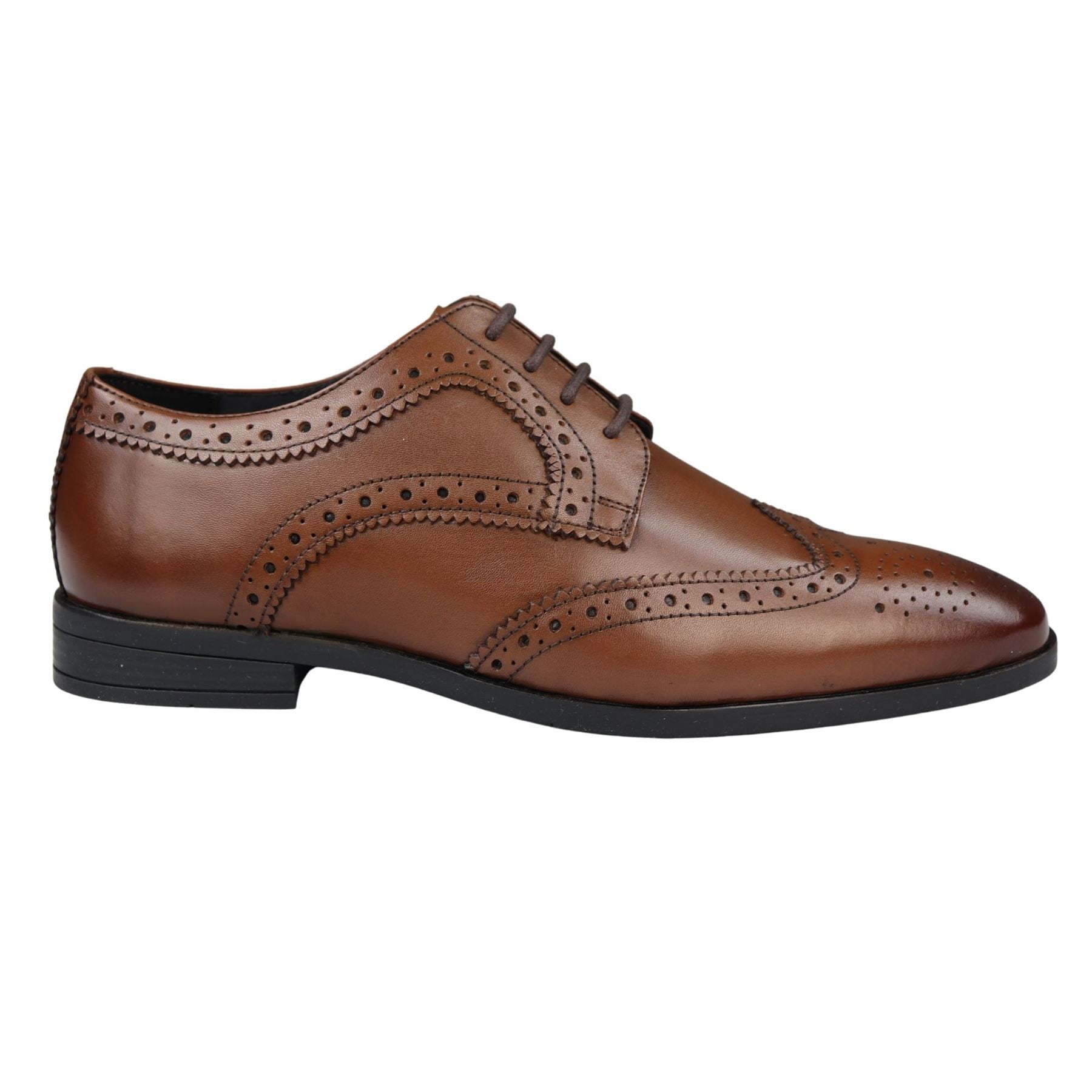 Men's Leather Smart Laced Brogue Dress Shoes | TruClothing - Walmart.com