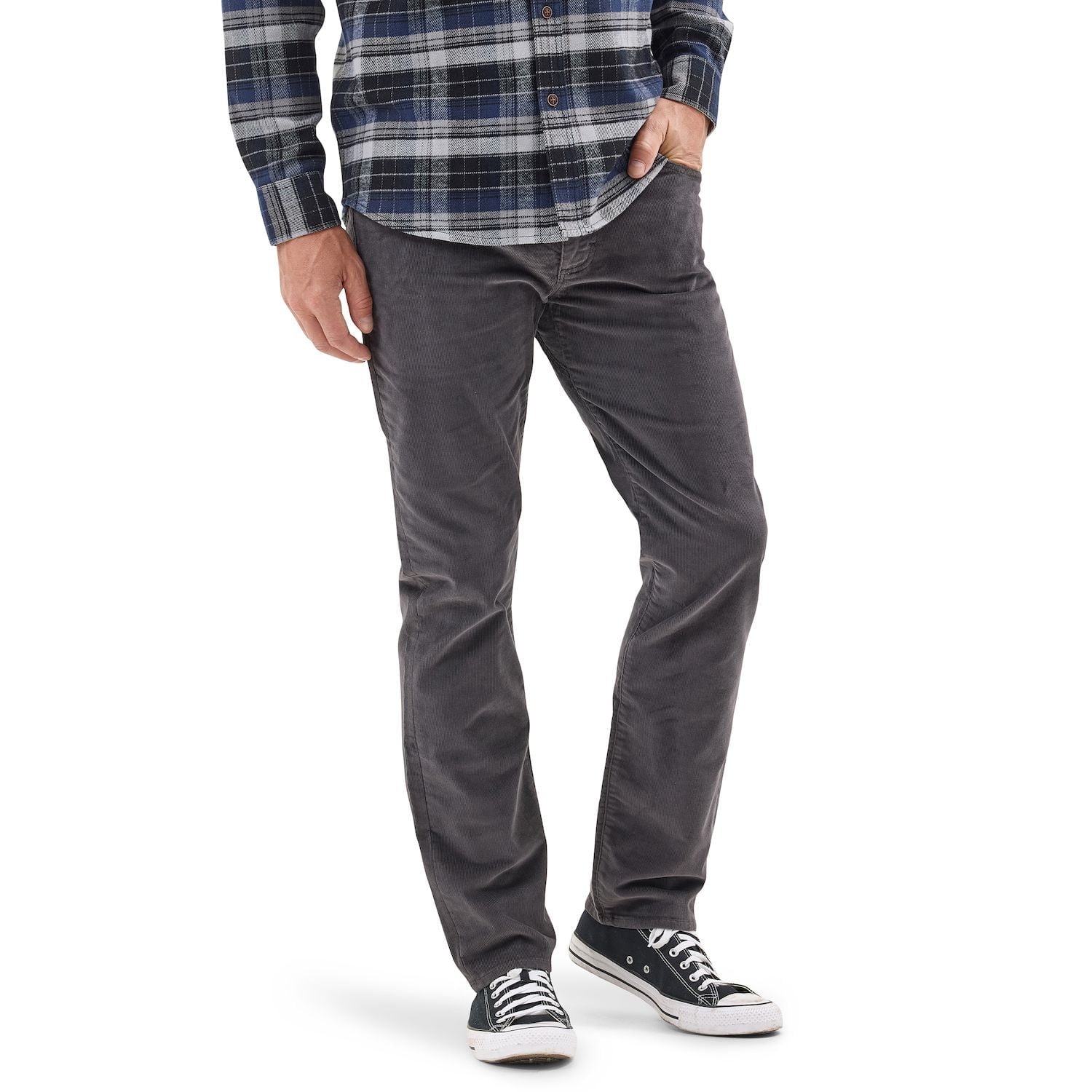 Men's Lee® MVP Straight Fit Corduroy Pants Color: Static Grey Size ...