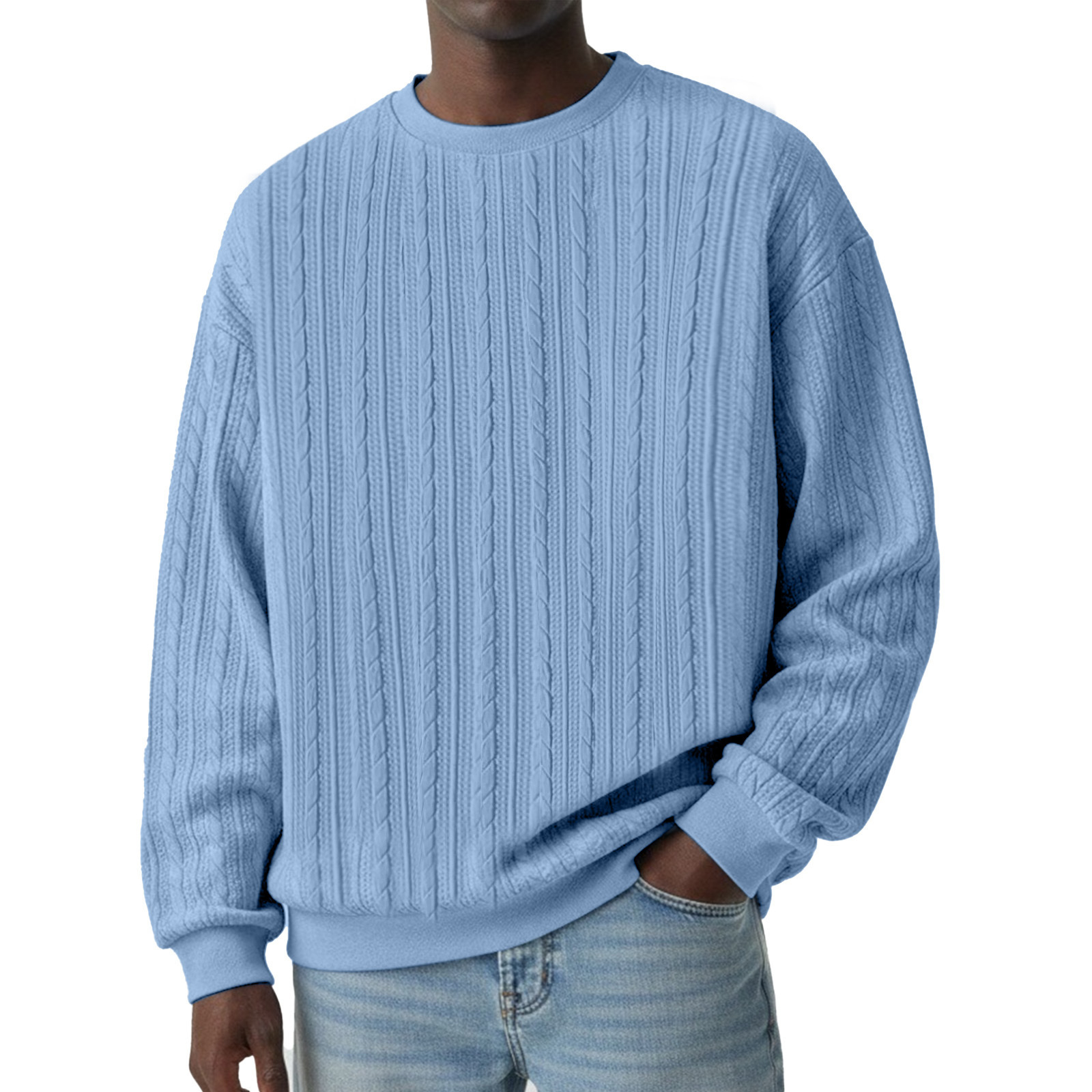 Men's Leisure Round Neck Half Zipper Print Long Sleeve Hoodie, Casual ...