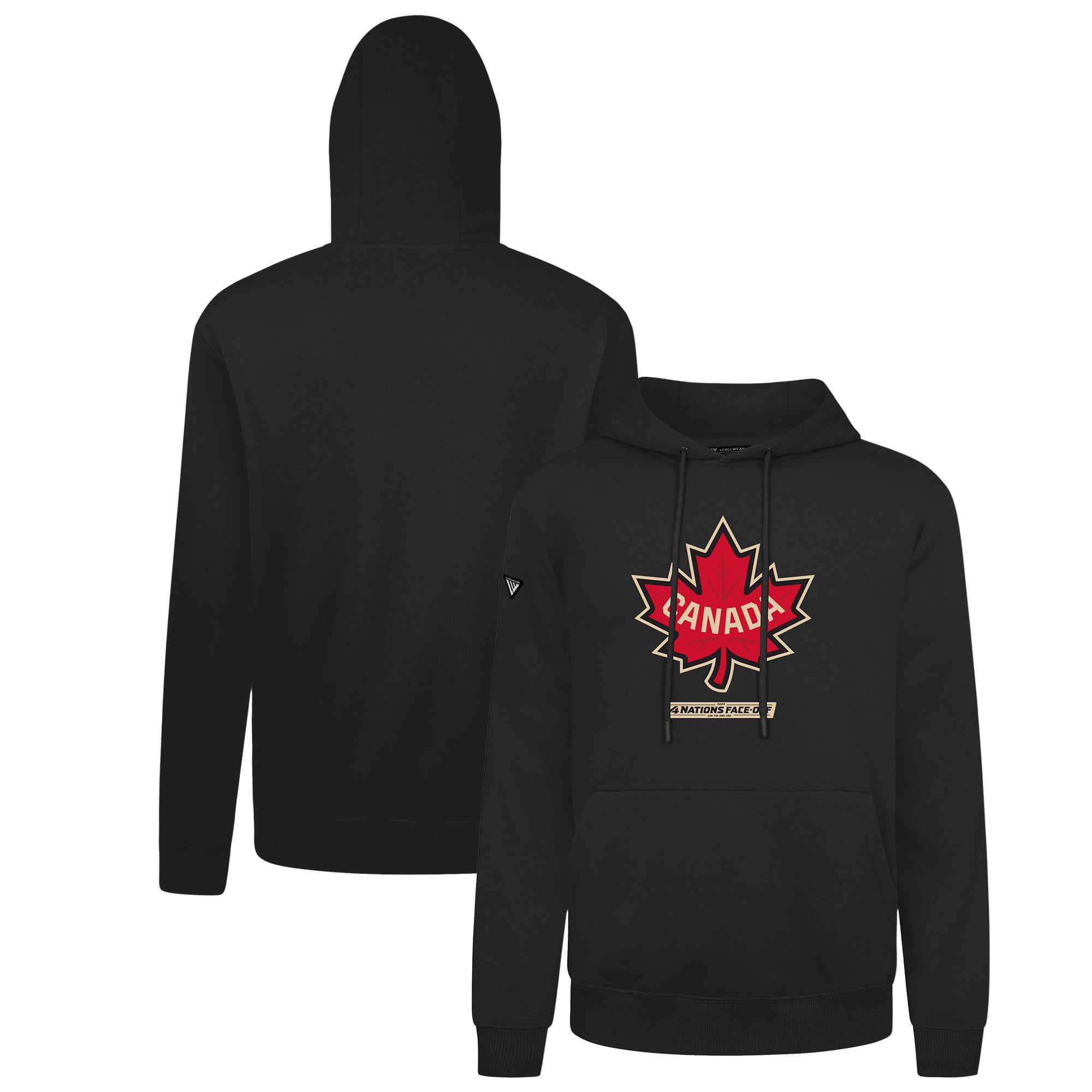 Men's Levelwear Black Canada 2025 4 Nations Face-Off Podium Pullover ...