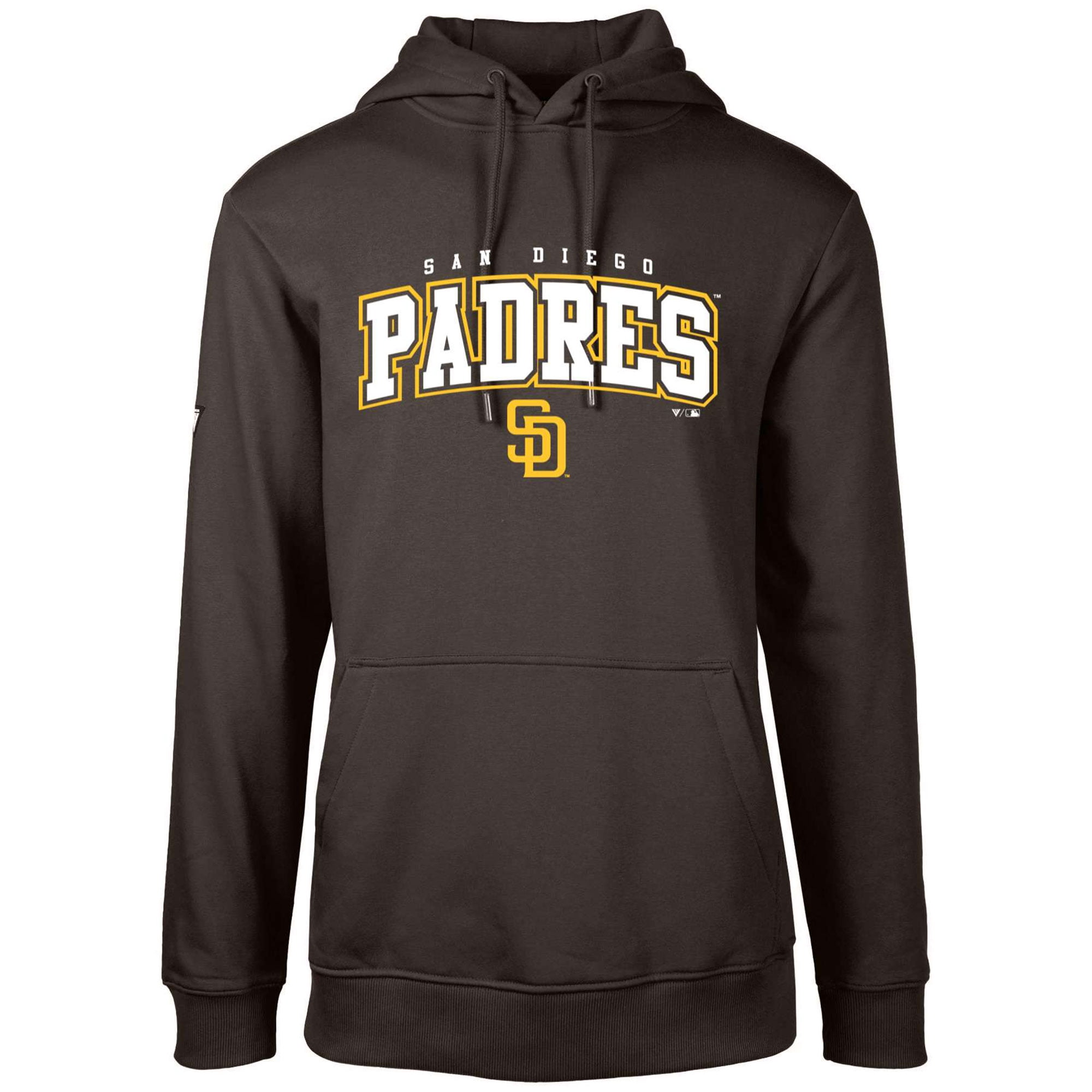 Men's Levelwear Brown San Diego Padres Podium Team Arch Pullover Hoodie ...