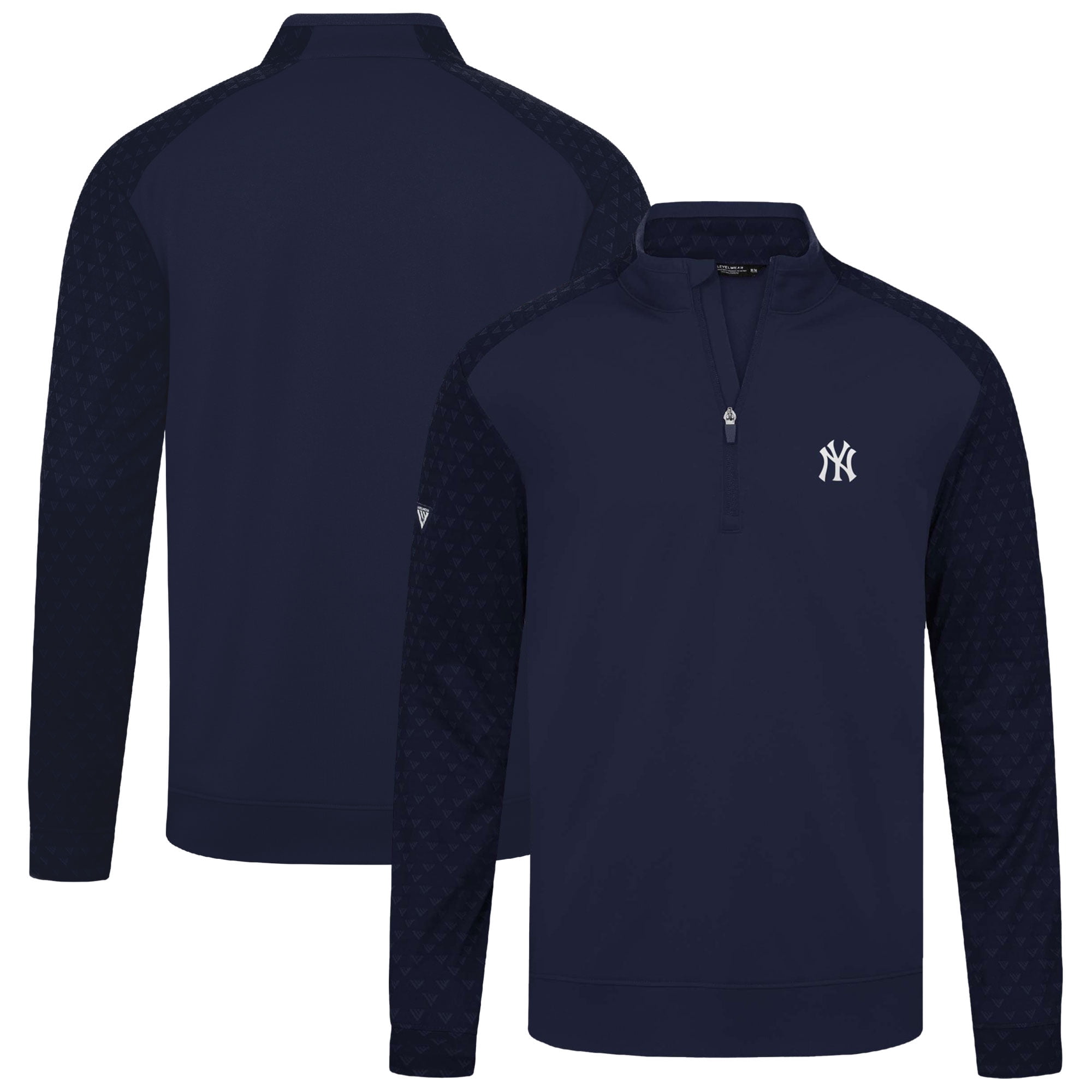 Men's Levelwear Navy New York Yankees Aztec Insignia 2.0 Quarter-Zip ...
