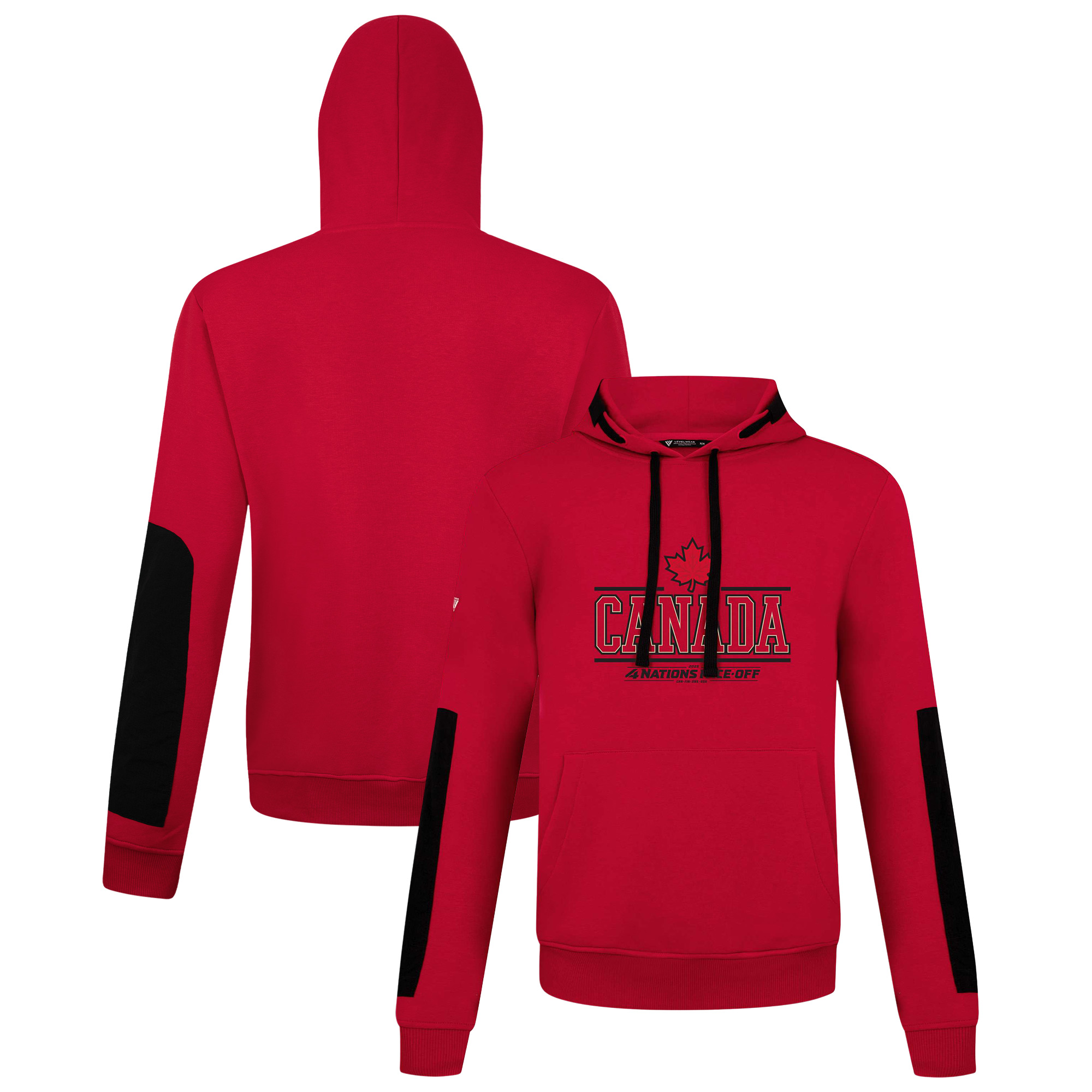 Men's Levelwear Red Canada 2025 4 Nations Face-Off Bombay Pullover ...