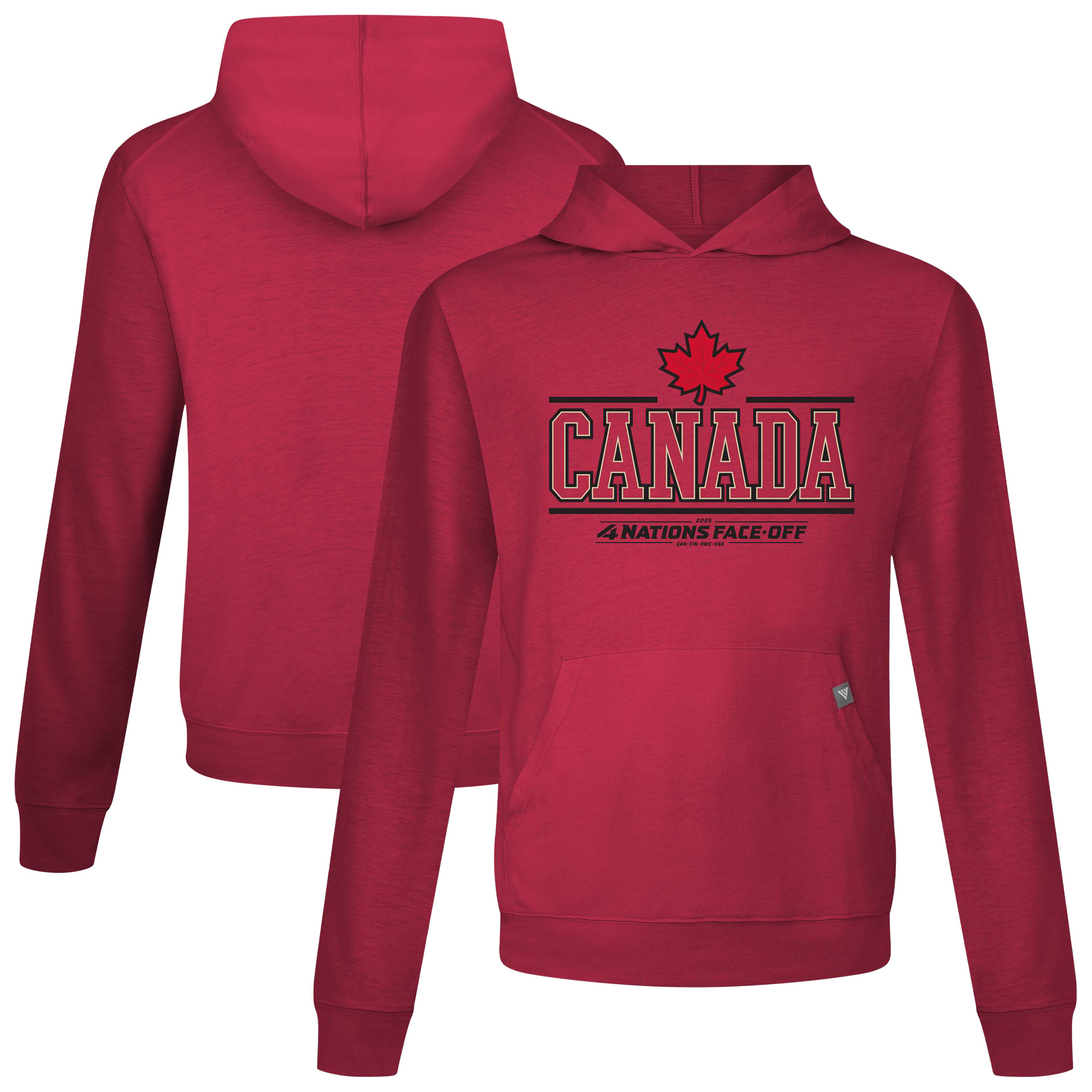 Men's Levelwear Red Canada 2025 4 Nations Face-Off Relay Pullover ...