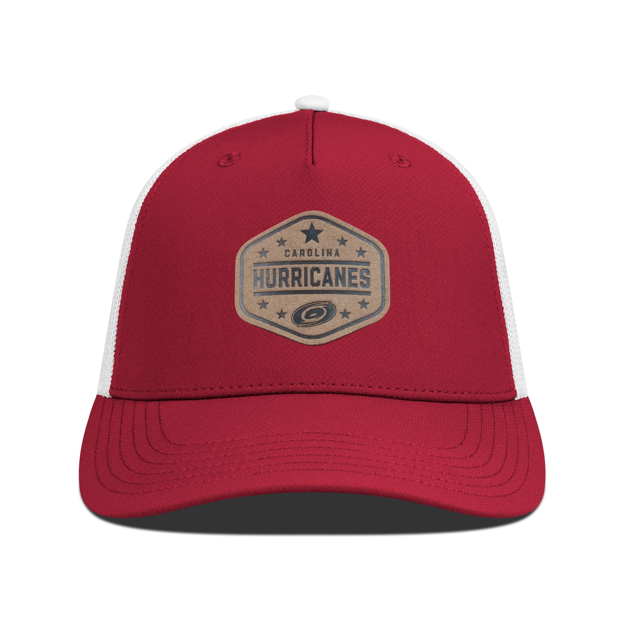 Men's Levelwear Red Carolina Hurricanes Faux Leather Patch Structured ...