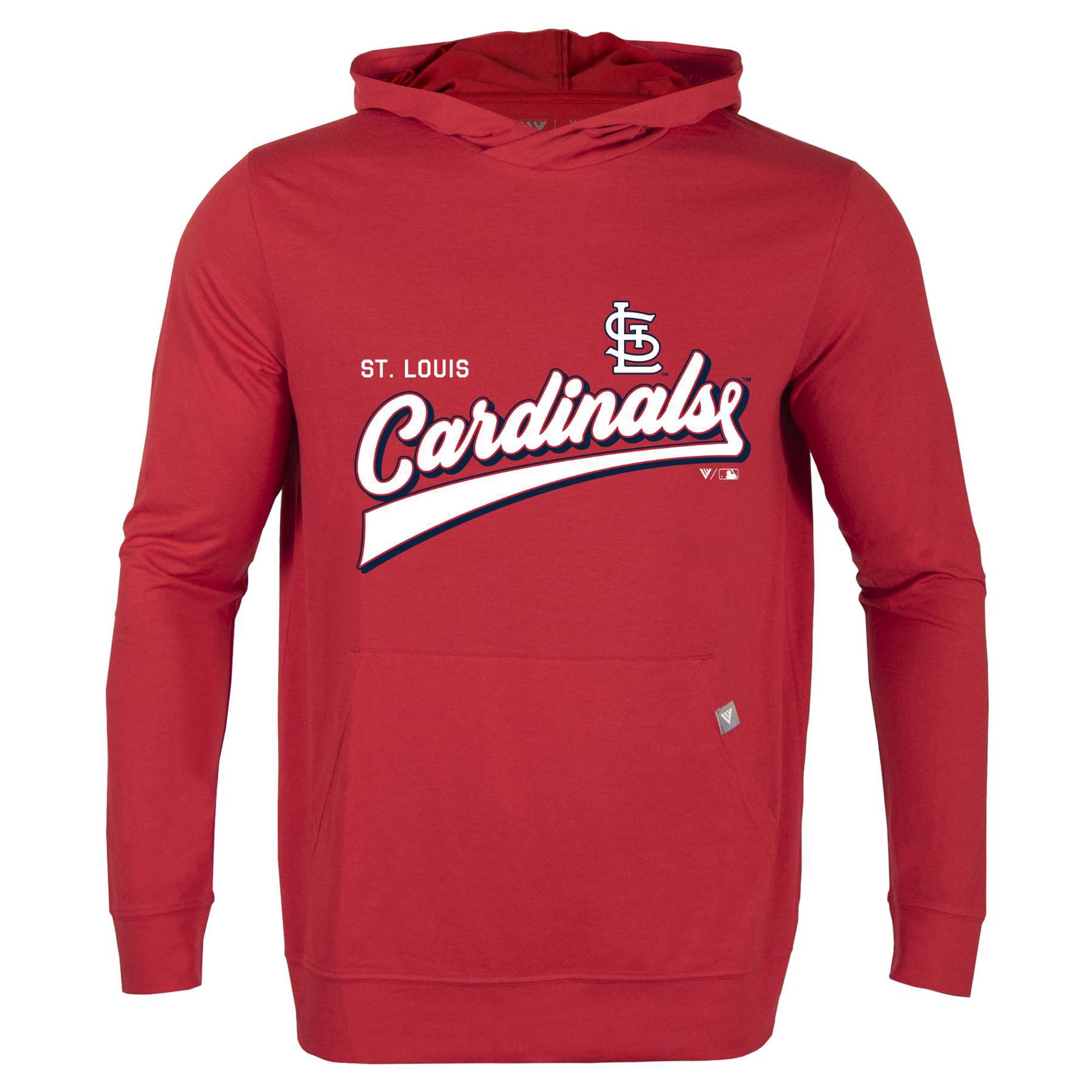 Men's Levelwear Red St. Louis Cardinals Relay 2.0 Retro Pullover Hoodie ...