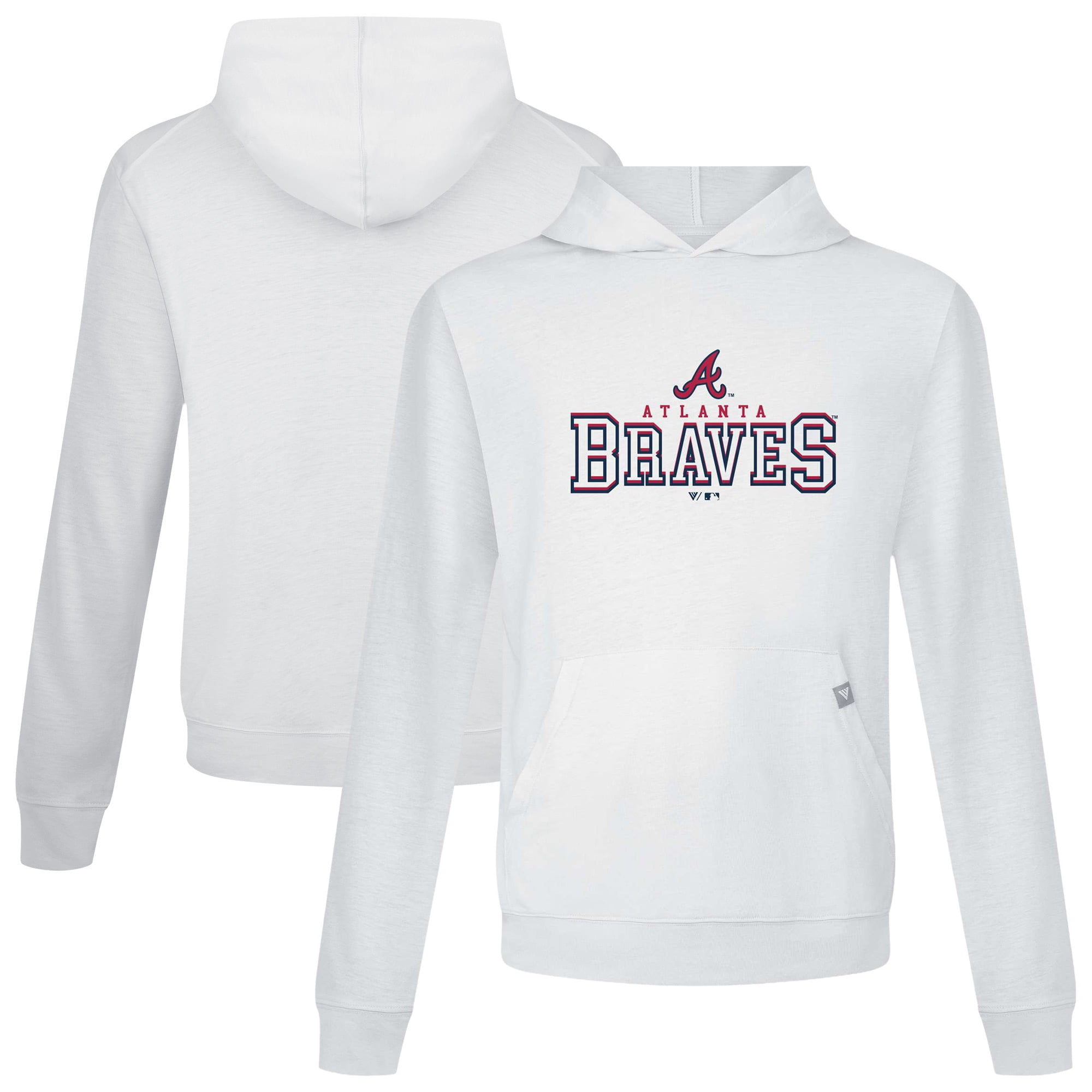 Men's Levelwear White Atlanta Braves Relay Journey Pullover Hoodie ...