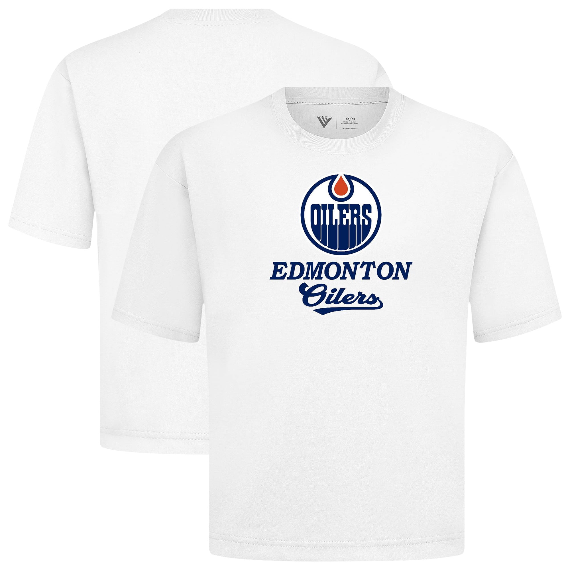 Men's Levelwear White Edmonton Oilers Team Surge Luxe Signature Knit T ...