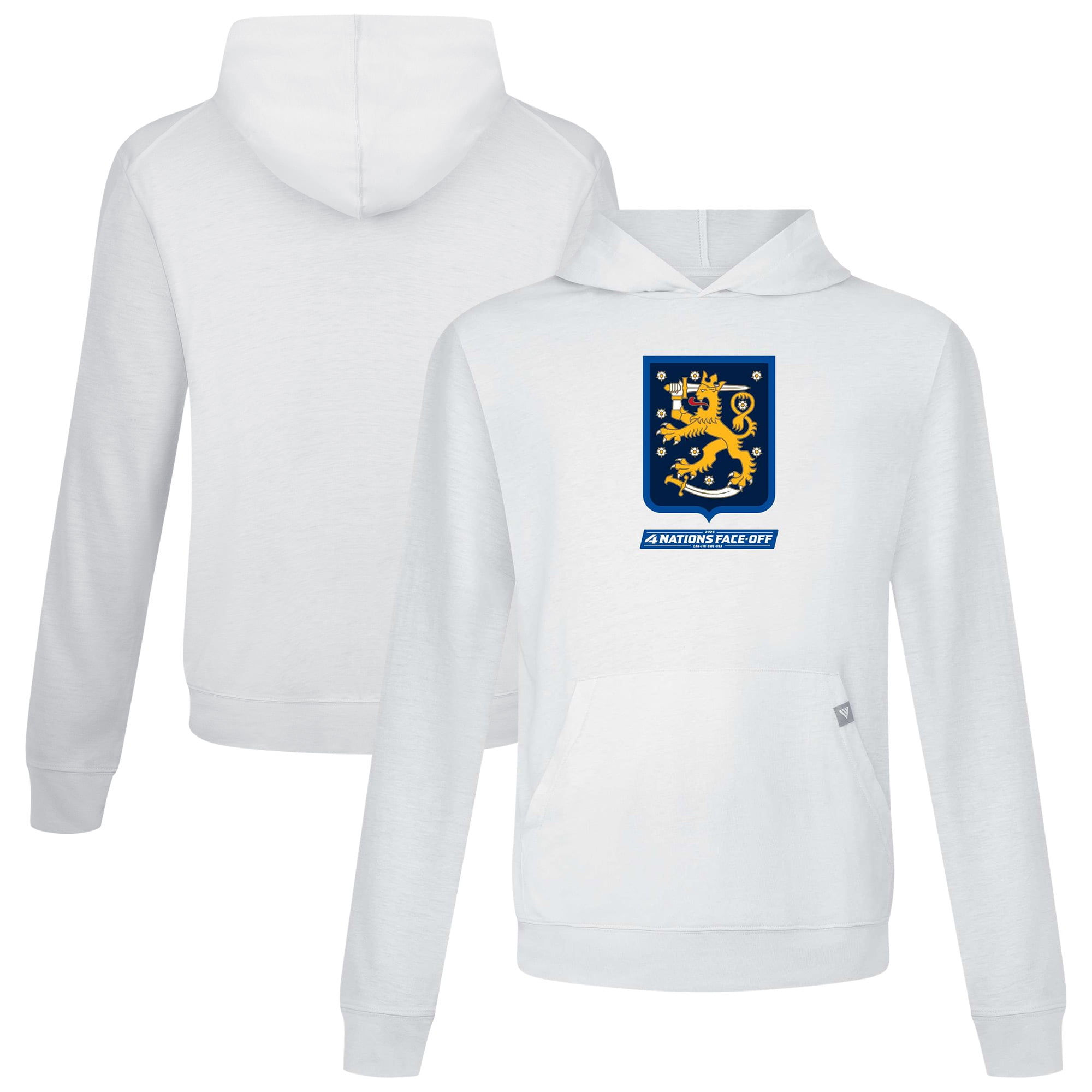 Men's Levelwear White Finland 2025 4 Nations Face-Off Relay Pullover ...
