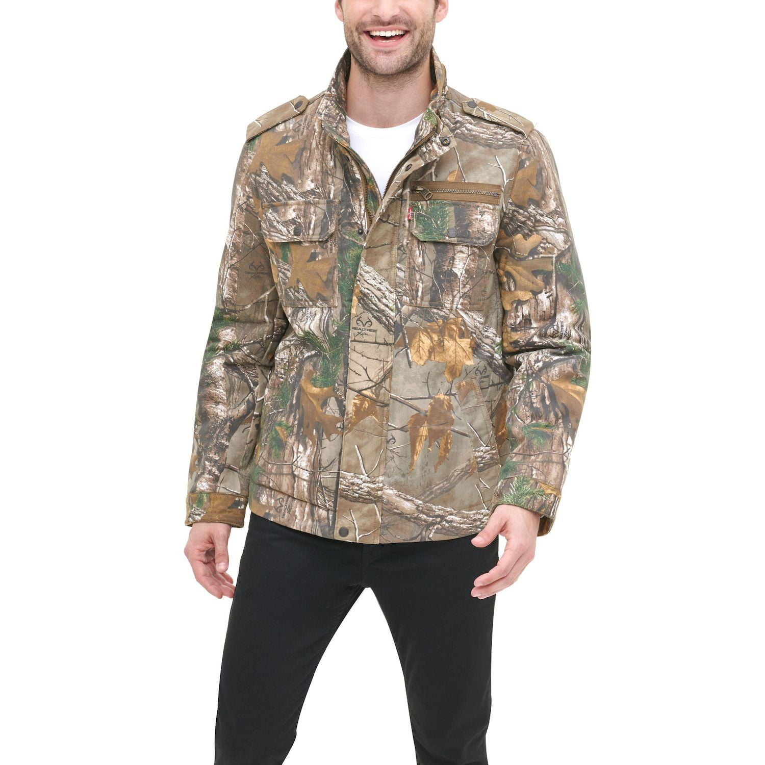 Men's Levi's® Cotton Filled Military Jacket Color: Real Tree Size: XL ...