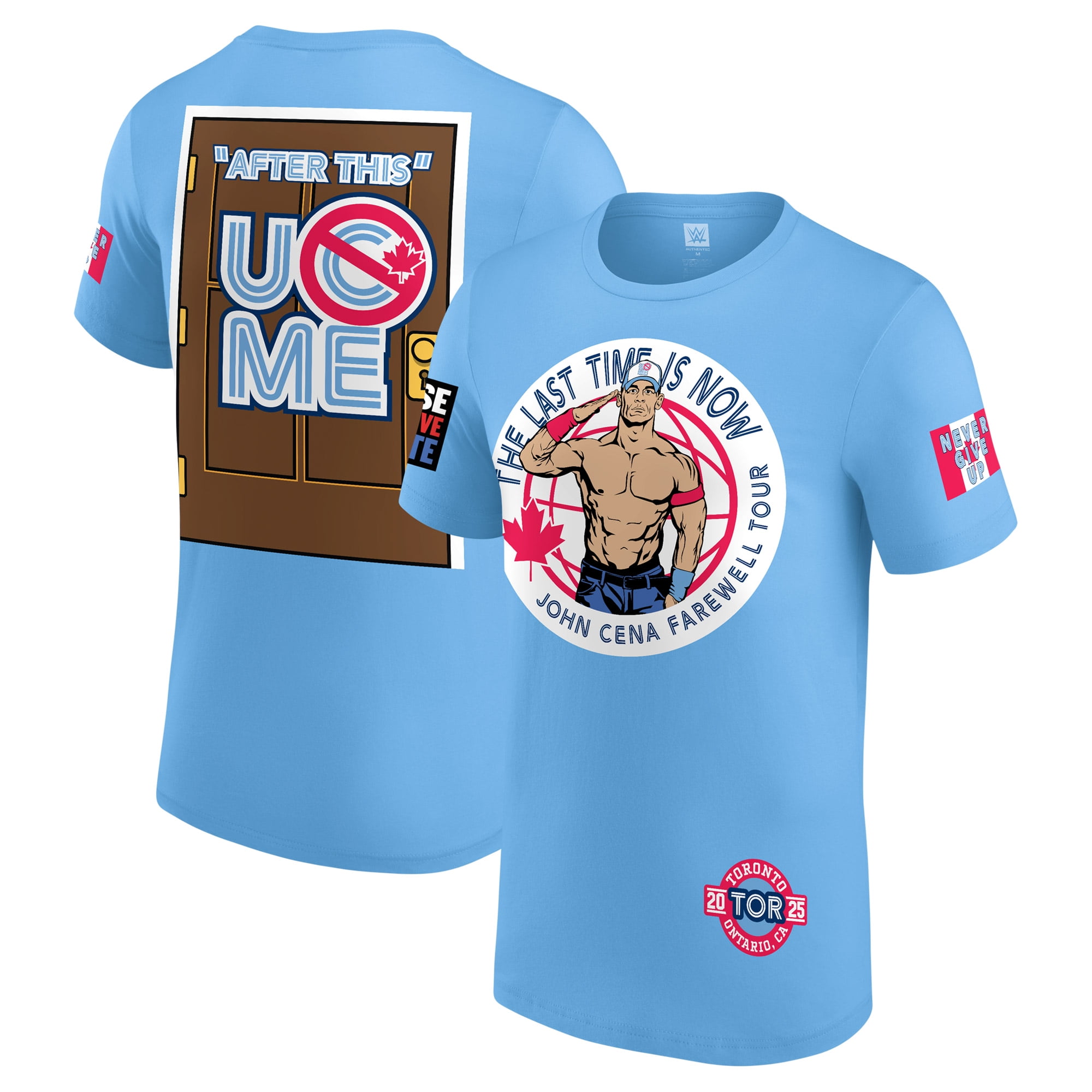 Men's Light Blue John Cena Farewell Tour 2025 Toronto T-Shirt - Walmart.com