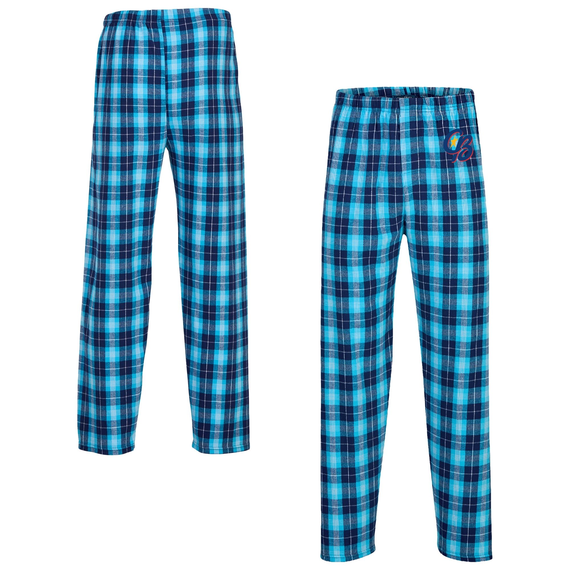 Men's Light Blue/Navy Kannapolis Cannon Ballers Harley Flannel Pants ...