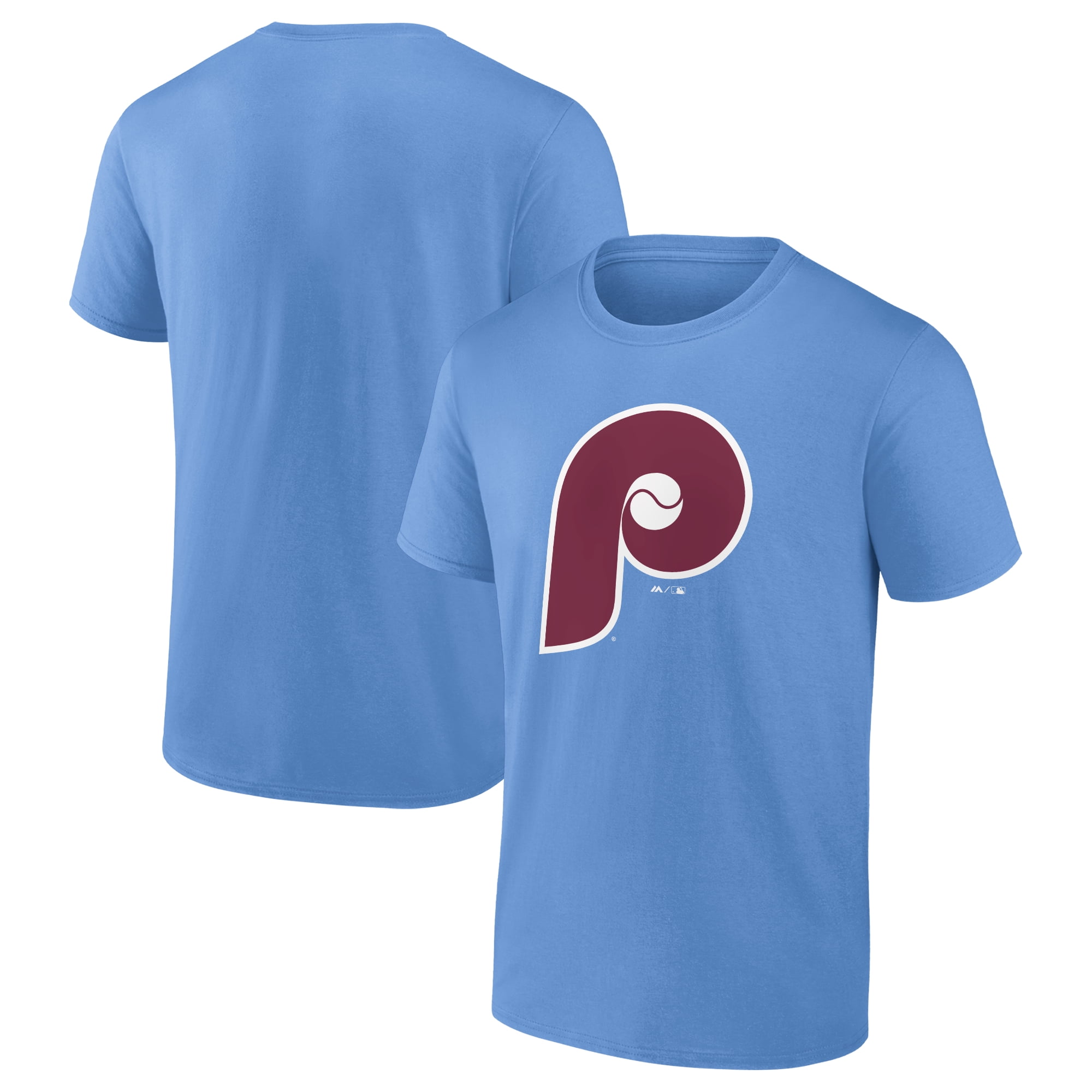Men's Light Blue Philadelphia Phillies 80S Phillies Throwback Logo T ...