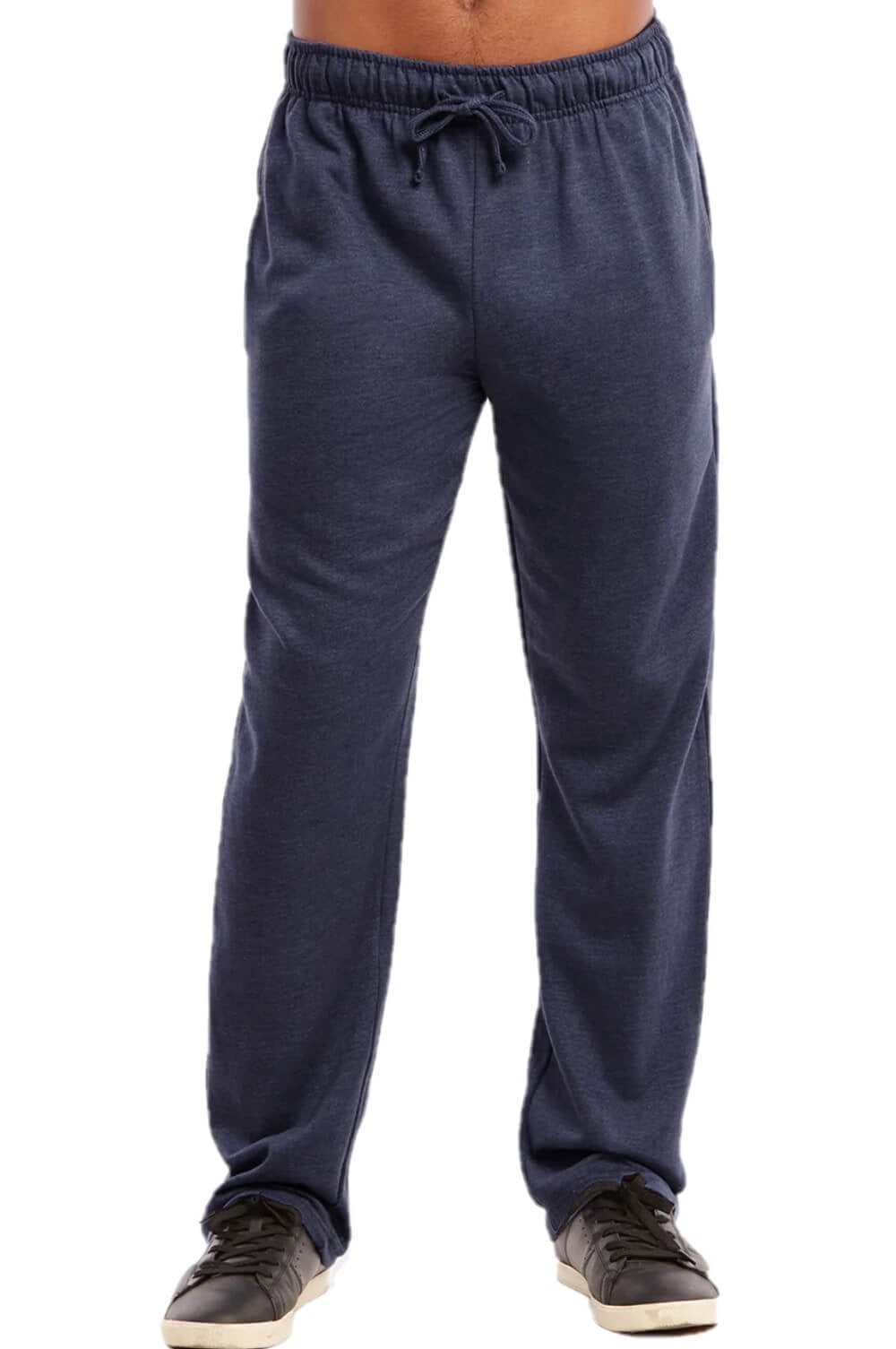 Men's Light Weight Fleece Open Bottom Sweatpants with Pockets, Denim ...