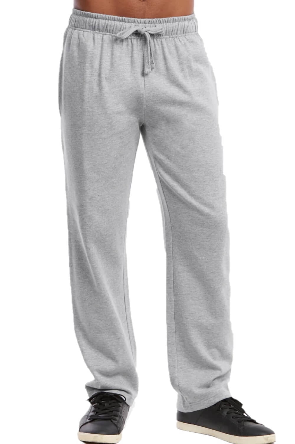 Men's Light Weight Fleece Open Bottom Sweatpants with Pockets, Heather ...