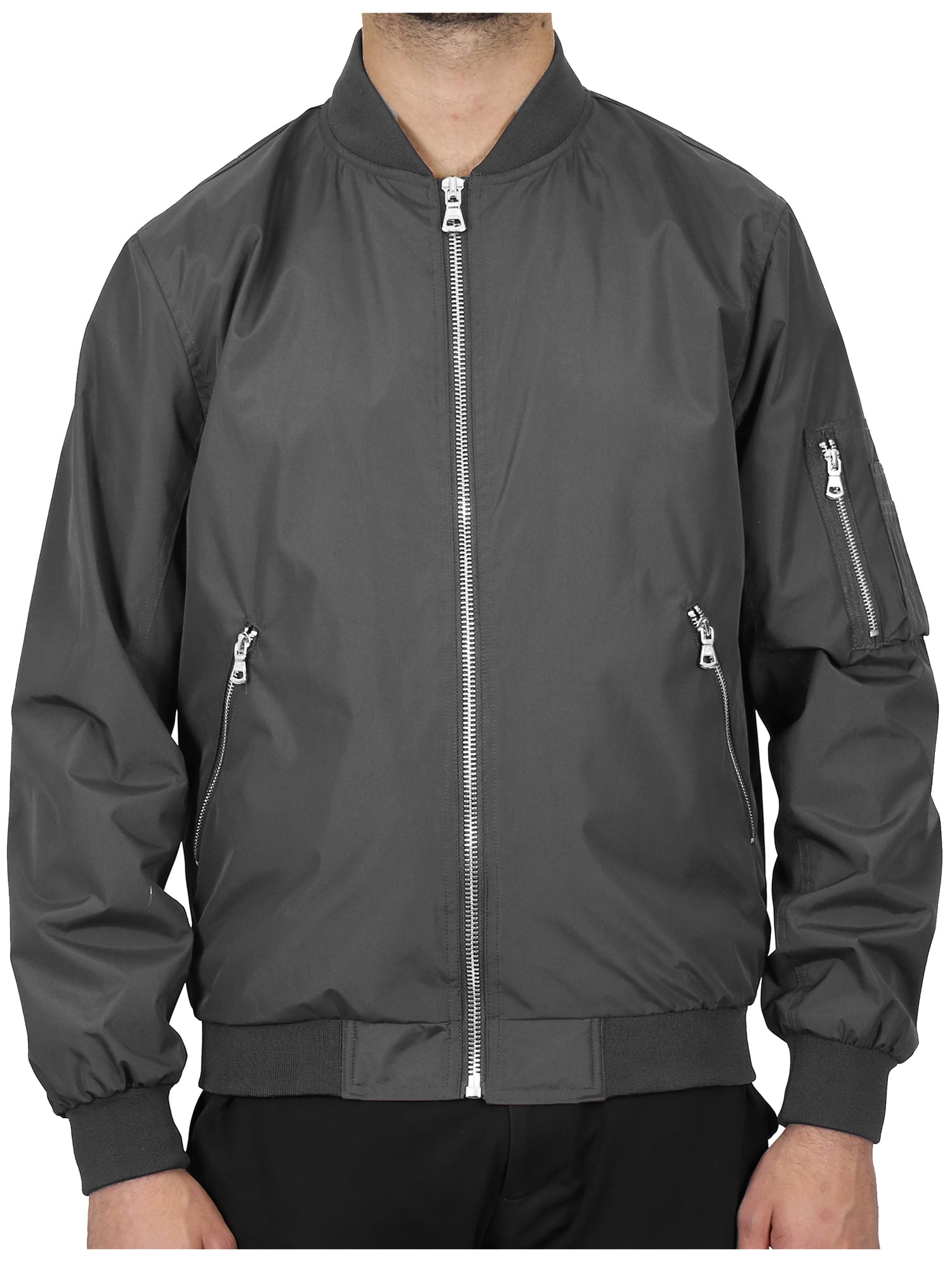 Mens Lightweight Full Zip Windbreaker Jacket