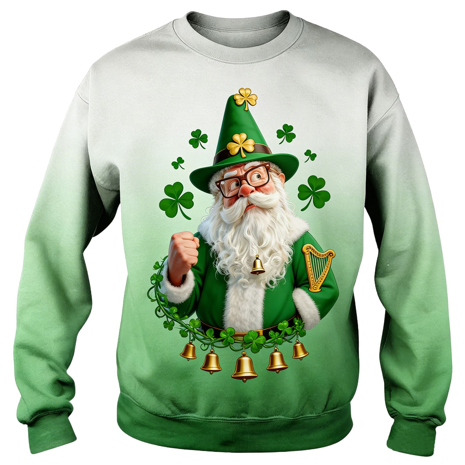 Men's Lightweight Knit Pullover Sweatshirt Featuring Saint Patrick's ...