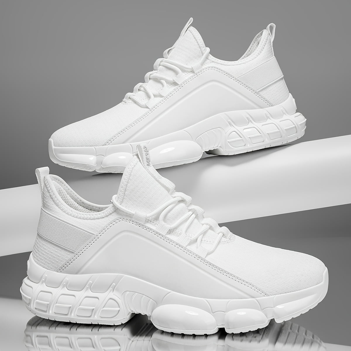Men's Lightweight Running Sneakers, Breathable Cushioned Road Shoes for ...