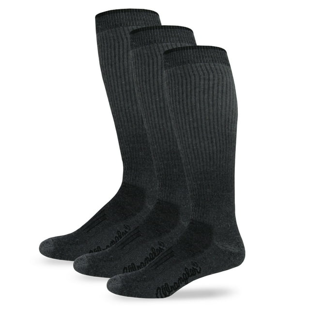 Wrangler Men's Ultra-Dri Work Boot Socks, 3 Pack, Moisture Wicking ...