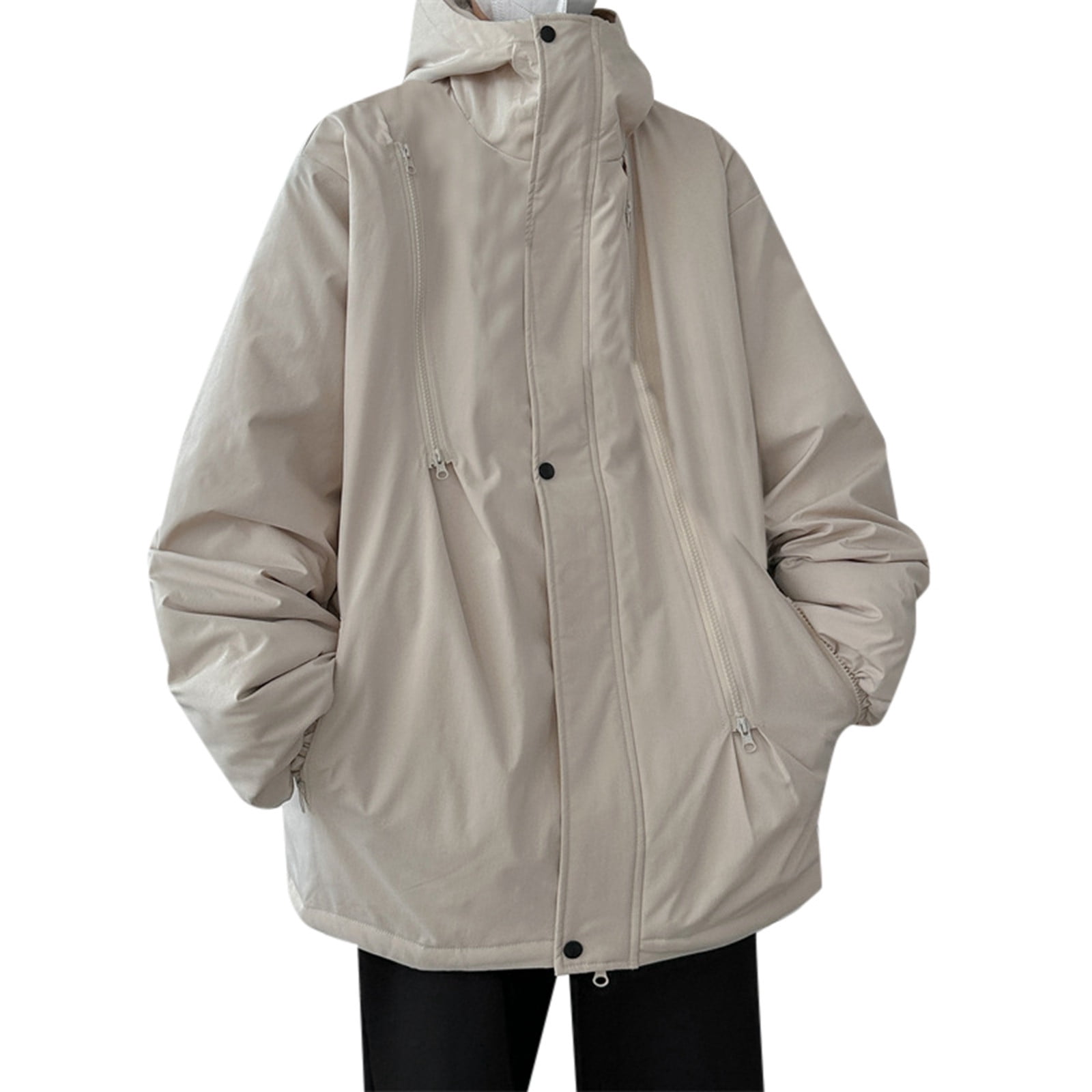 Men's Lightweight Windproof Hooded Jacket for Autumn Winter Outdoor ...