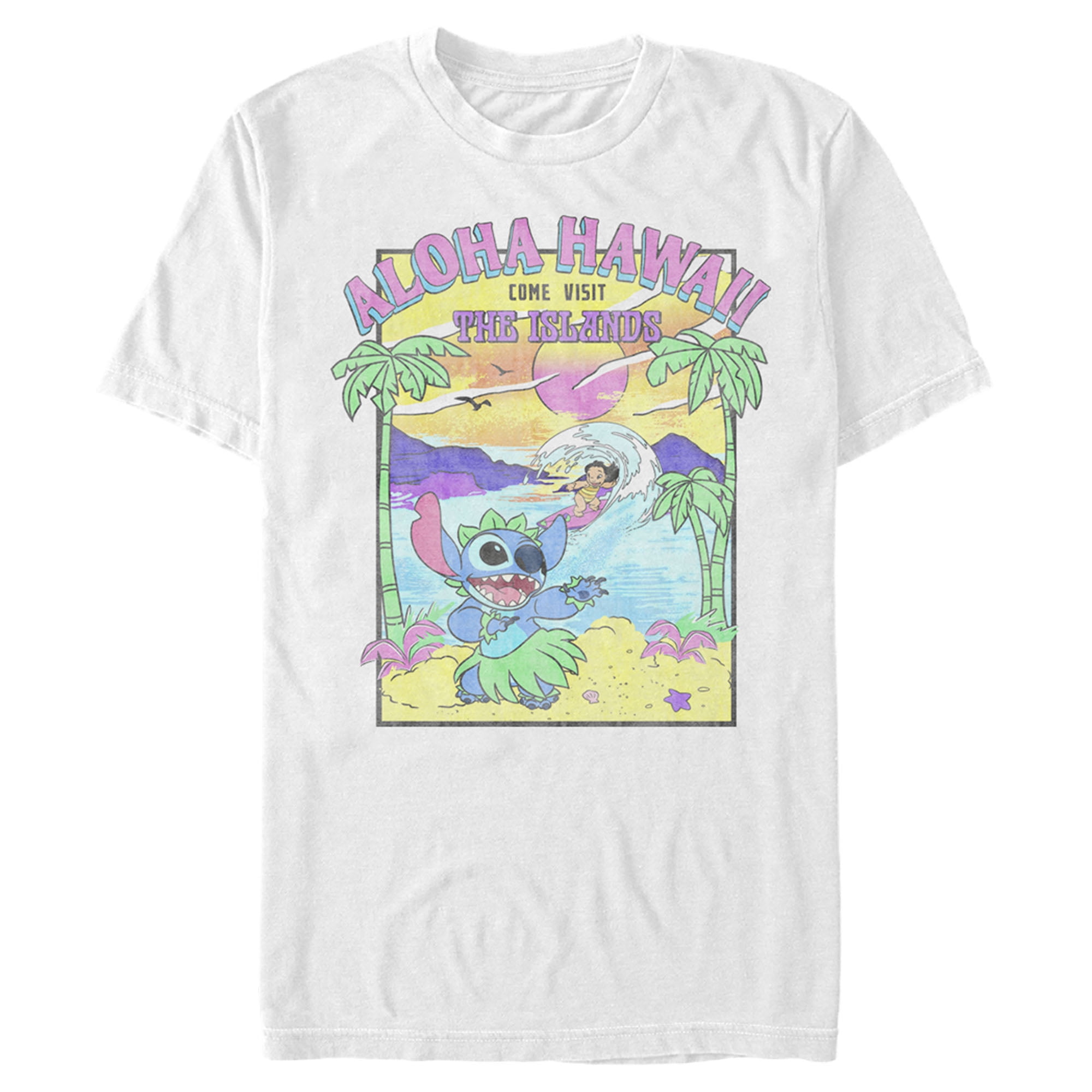 Men's Lilo & Stitch Aloha Hawaii Come Visit the Islands Graphic Tee ...