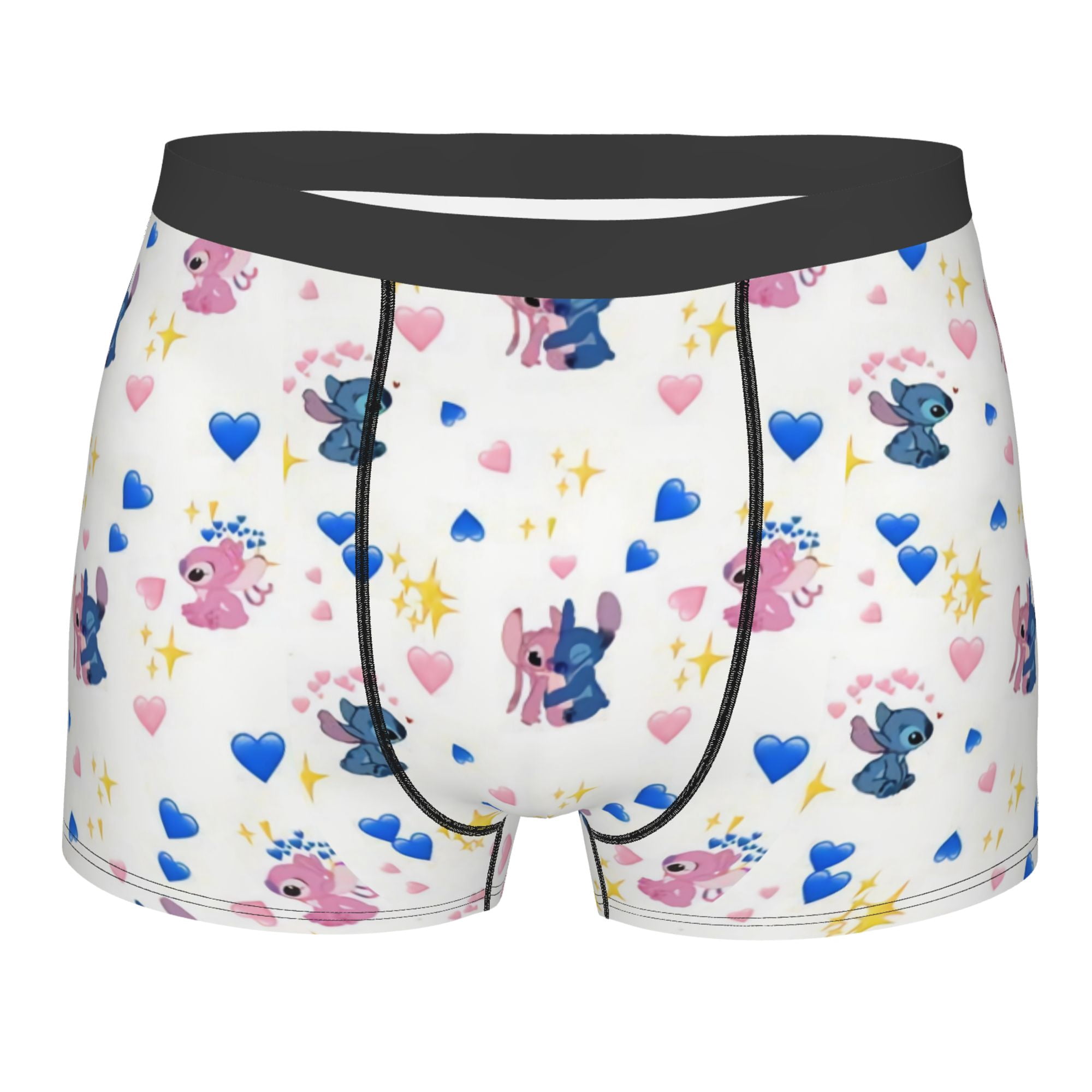 Men's Lilo & Stitch Cute Angel Boxer Briefs Funny Boxer Shorts ...