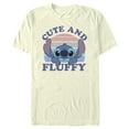 Men's Lilo & Stitch Cute and Fluffy Graphic Tee Beige Large - Walmart.com