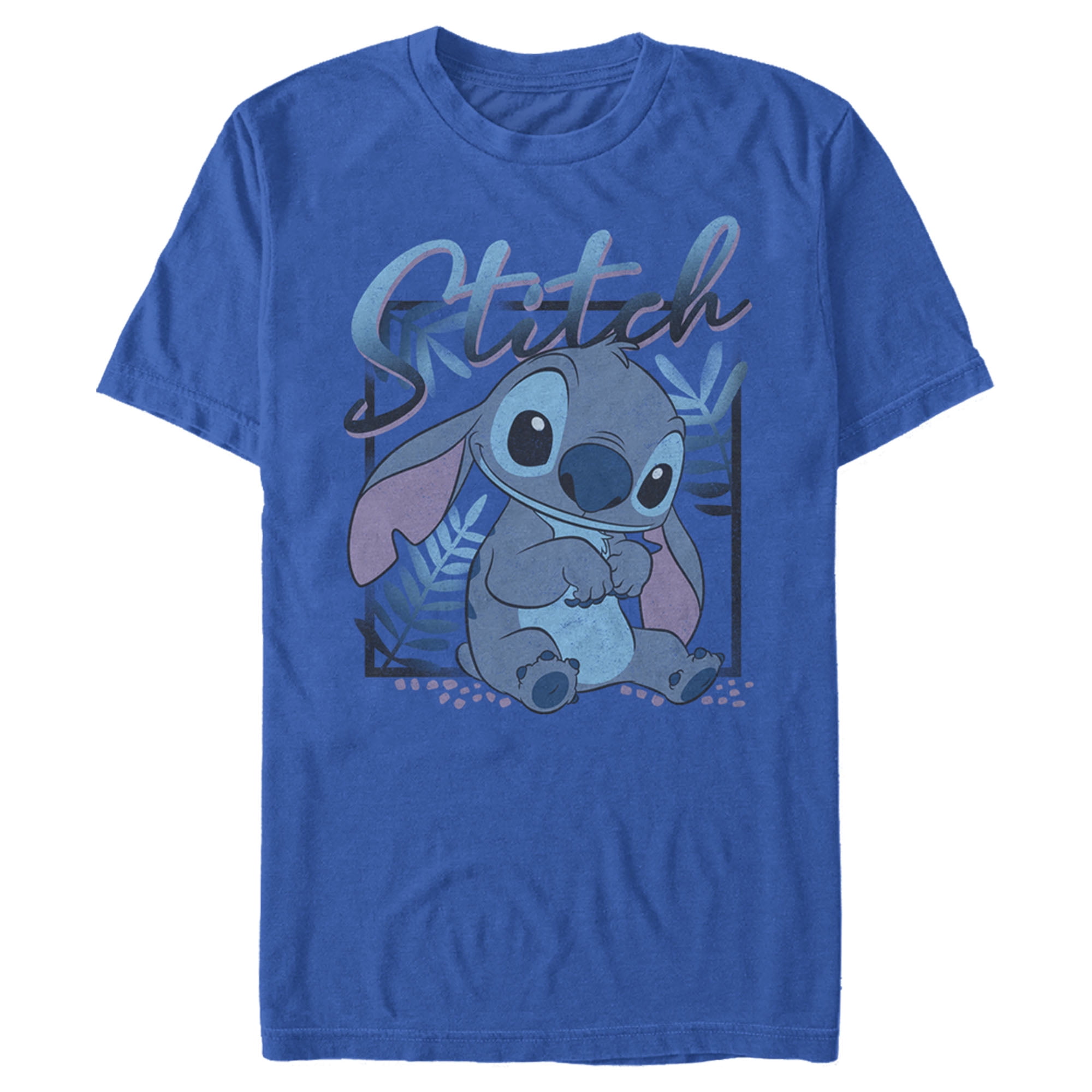 Men's Lilo & Stitch Distressed Poster Stitch Graphic Tee Royal Blue X ...