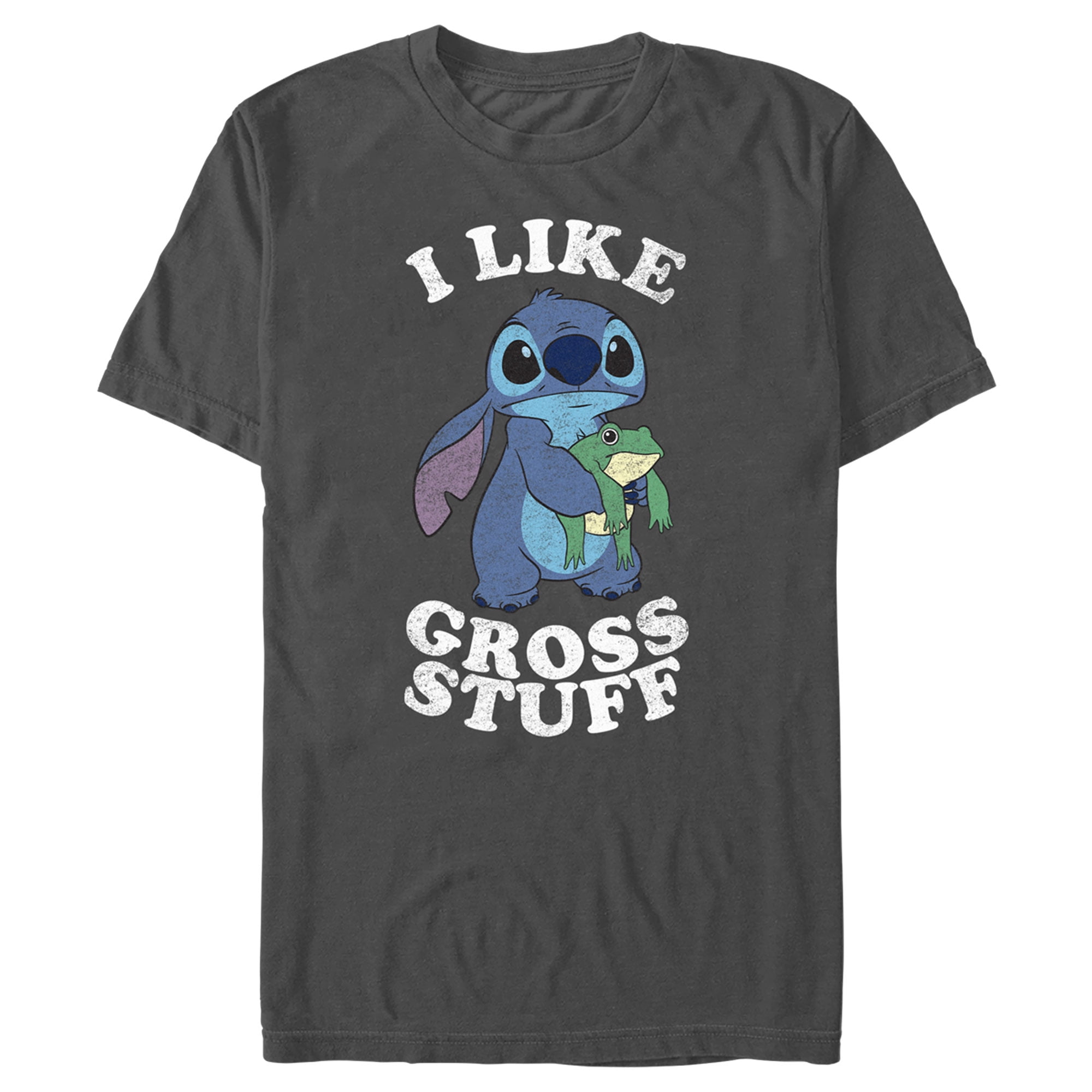 Men's Lilo & Stitch I Like Gross Stuff Stitch Distressed Graphic Tee ...