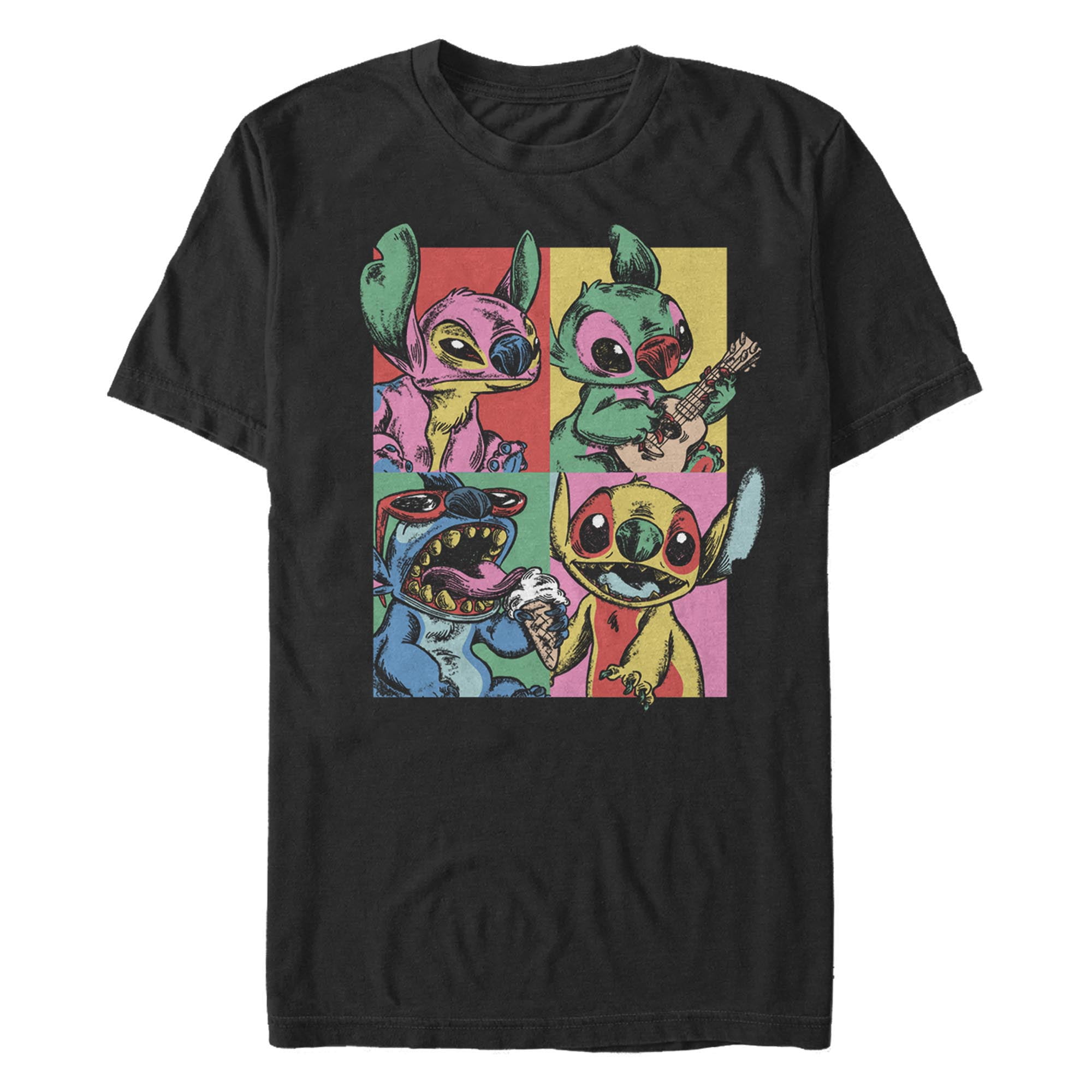 Men's Lilo & Stitch Retro Panel Graphic T-Shirt - Walmart.com