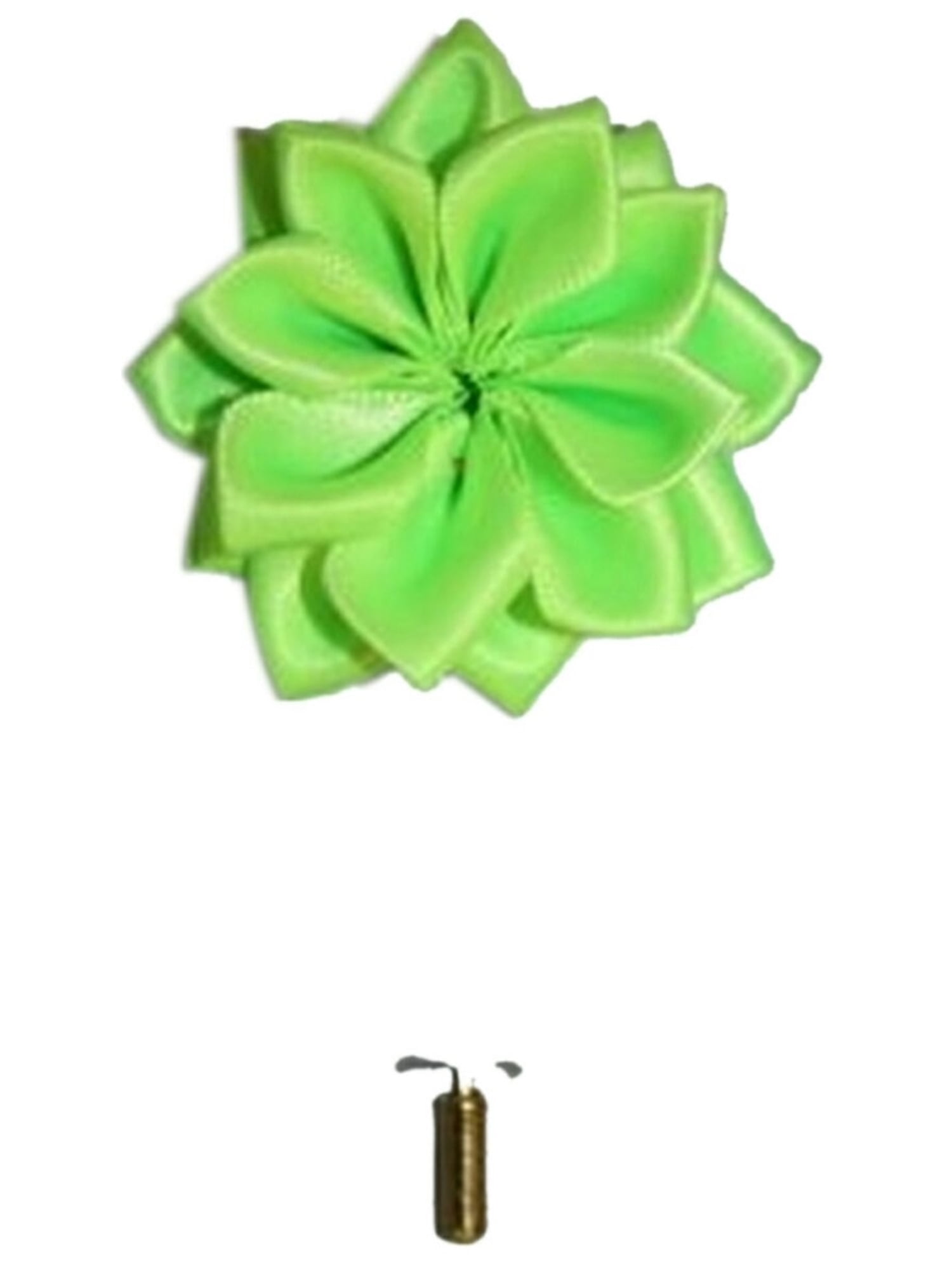 Men's Lime Solid Lotus Flower Lapel Pin - Walmart.com