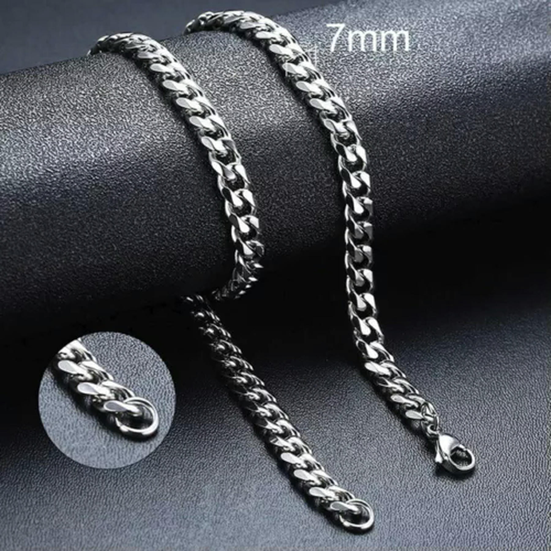 Men's Link Chain Necklace Stainless Steel Gold Black Color Male Choker ...