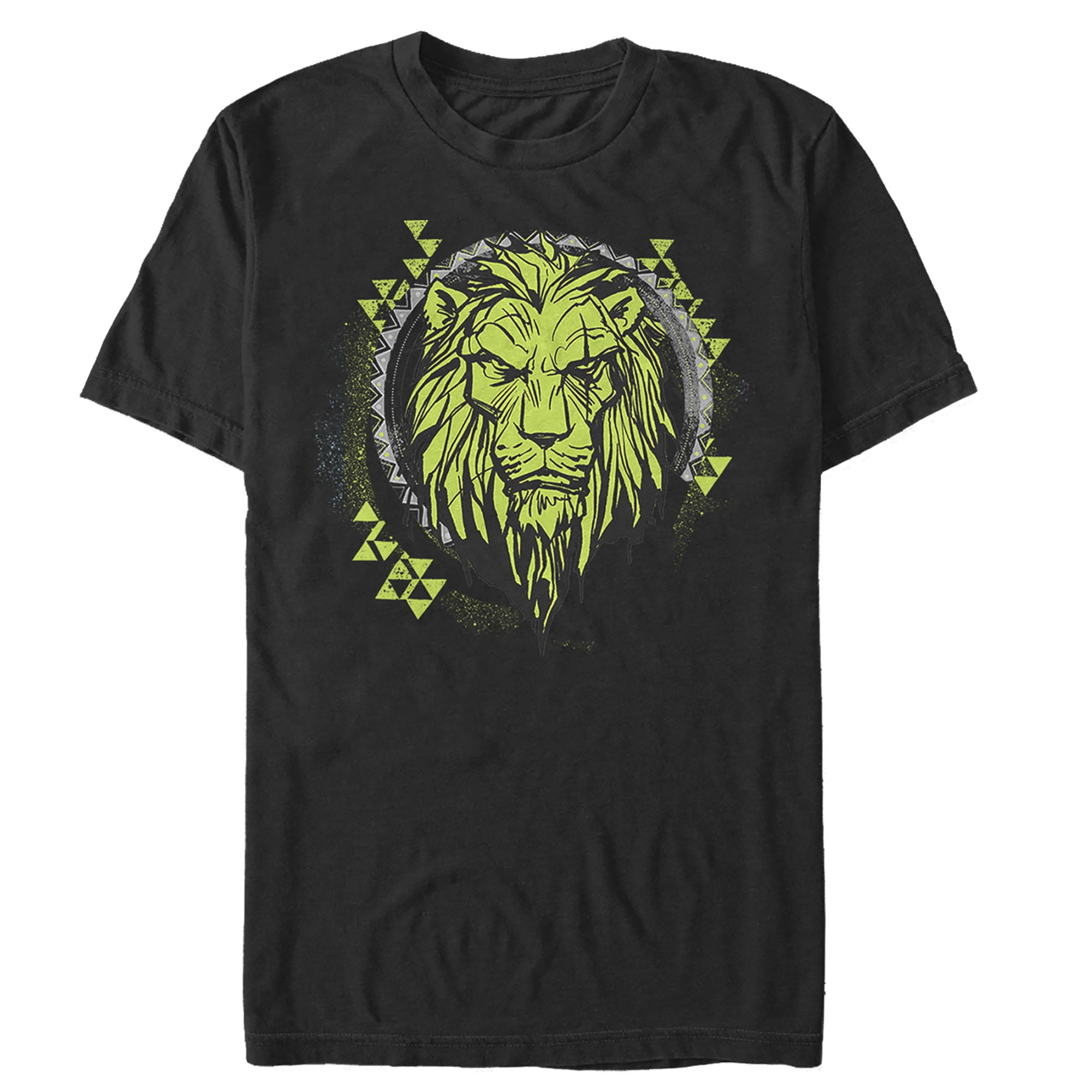 Men's Lion King Geometric Scar Emblem Graphic Tee Black Large - Walmart.com