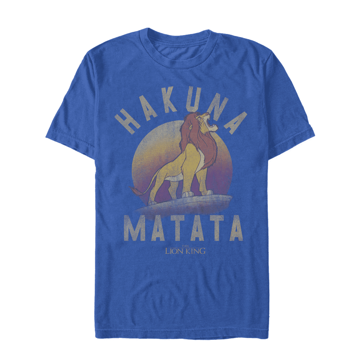 Men's Lion King Simba Hakuna Matata Graphic Tee Royal Blue Large ...