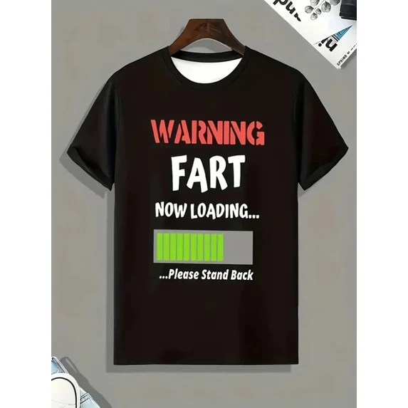 Men's Loading Letter Print T-Shirt | Casual - Walmart.com