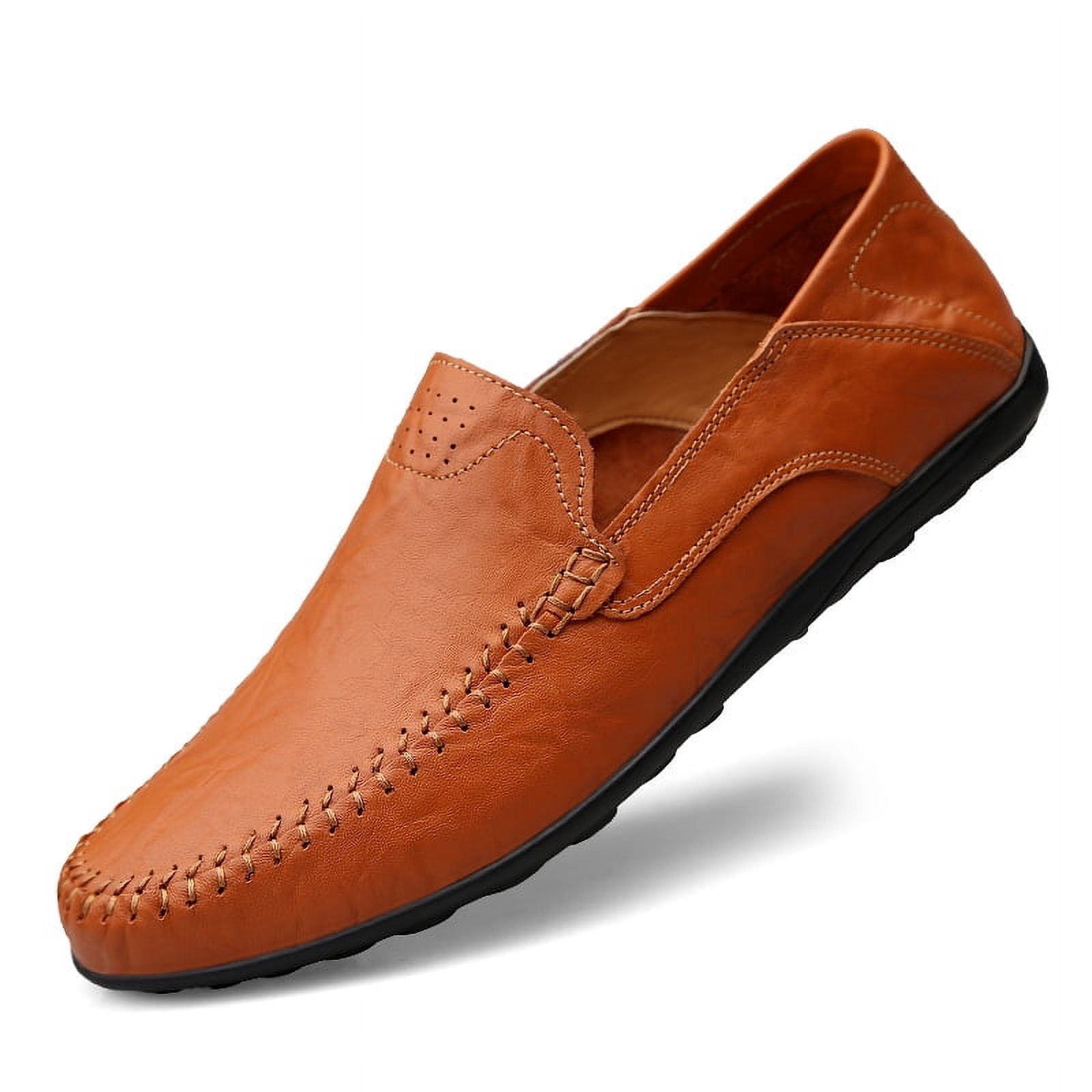 Men's Loafers & Slip-ons, Premium Leather Mens Casual Slip on Shoes ...