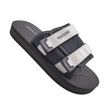 Ventana Men's Two Strap Buckle Sandals Adjustable Waterproof Slides ...