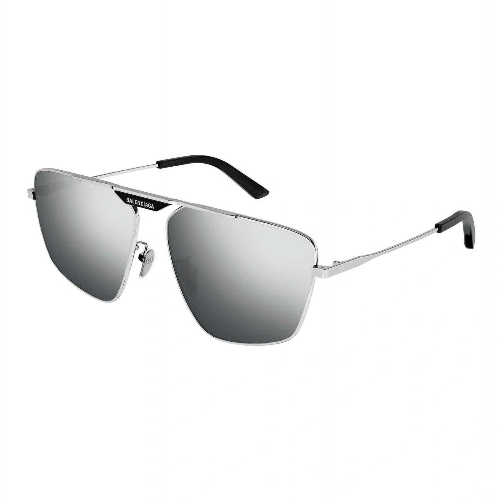 Men's Logo Top Bar Metal Aviator Sunglasses In Silver - Walmart.com