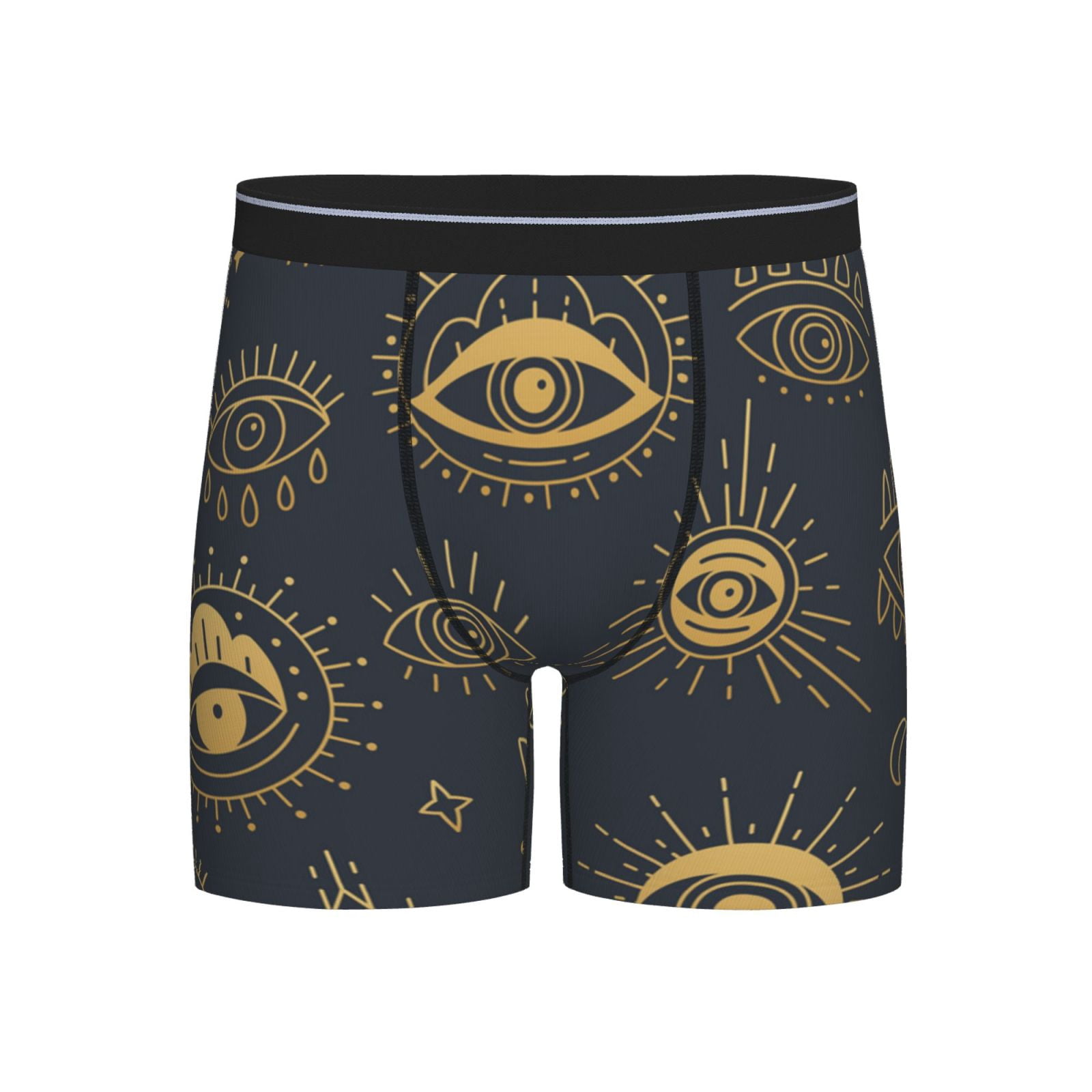 Men's Long Leg Boxer Briefs Comfortable Breathable Underwear, Gold Evil ...