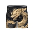 Men's Long Leg Boxer Briefs Comfortable Breathable Underwear, Golden ...